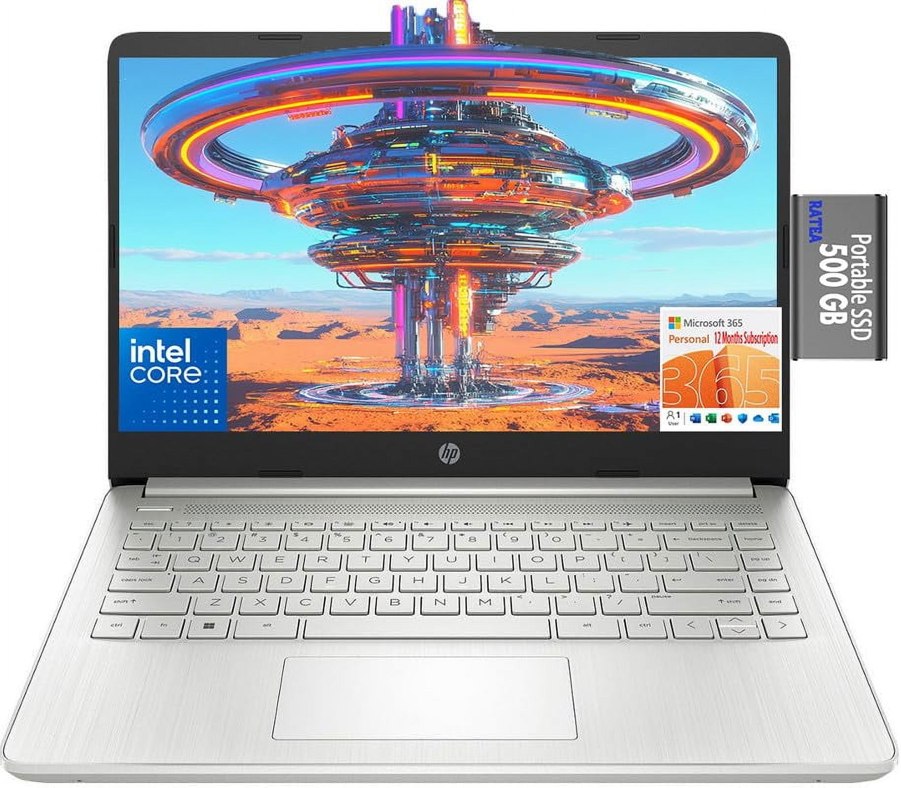 HP 14 Laptop for Student&Business, Intel 4-Core CPU, 16GB RAM, 1TB ...