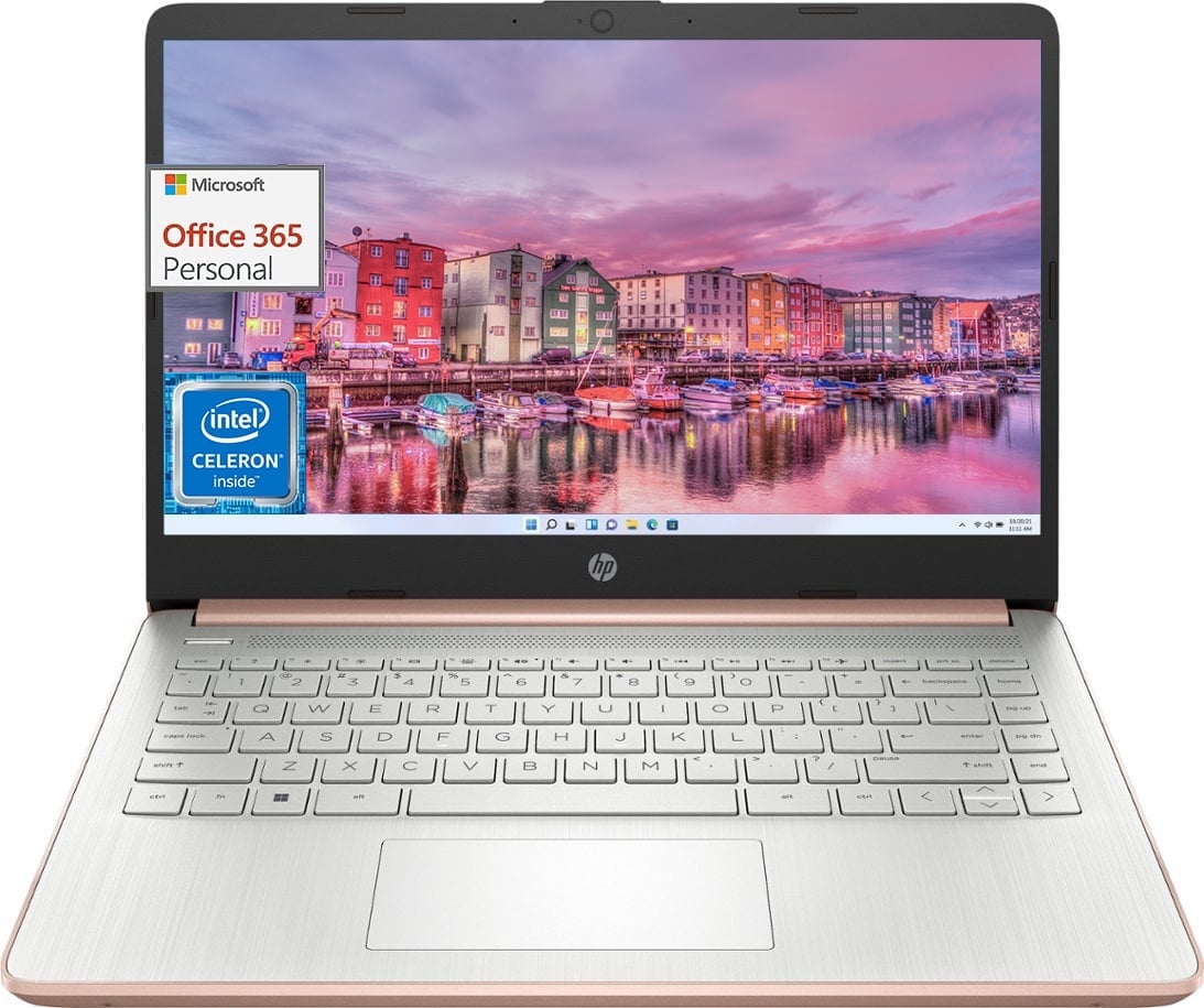 HP 14" Laptop Students Business, Intel Quad-Core Processor, 8GB RAM ...