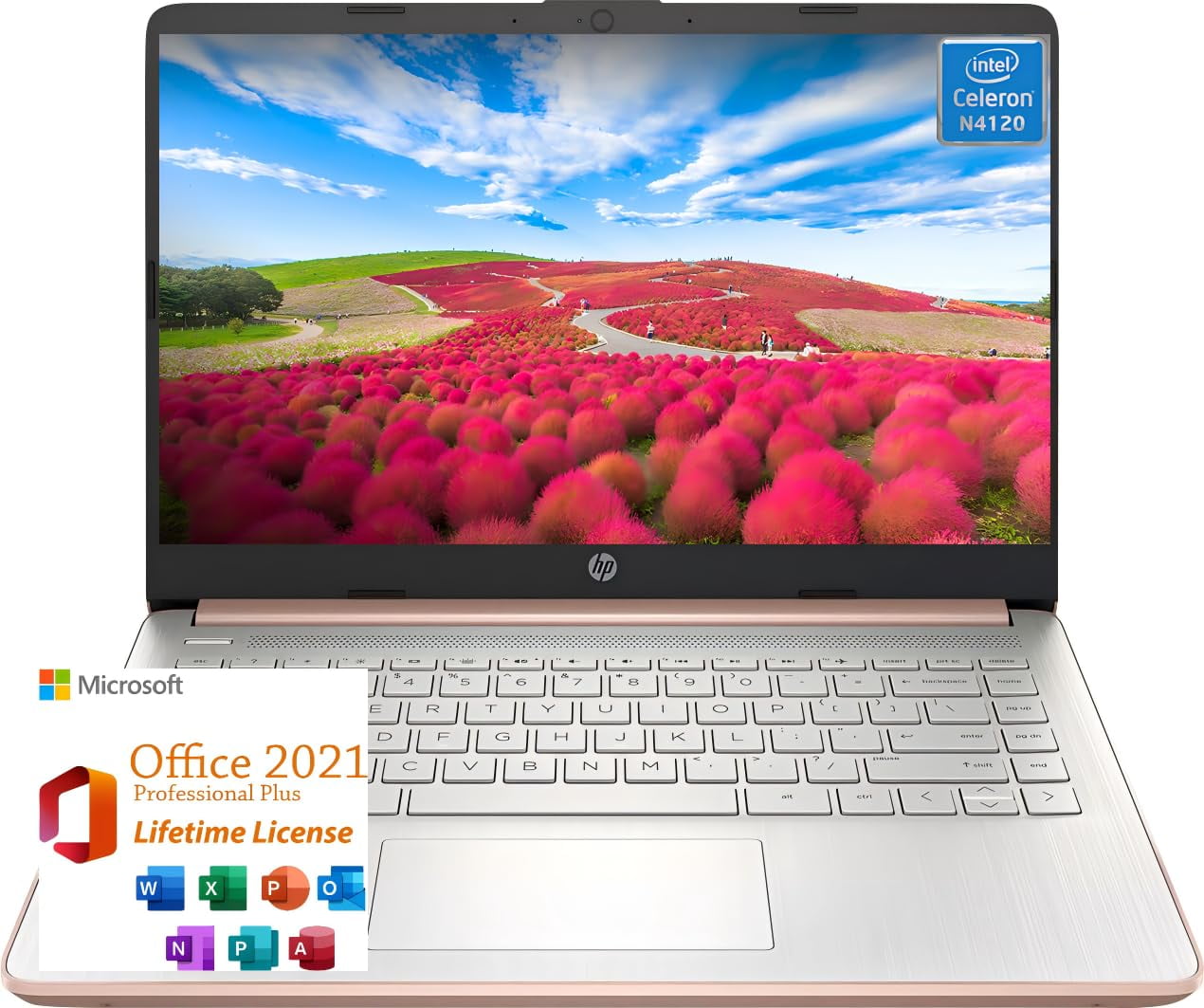 HP 14" Laptop for Students and Business, with Office Lifetime License ...