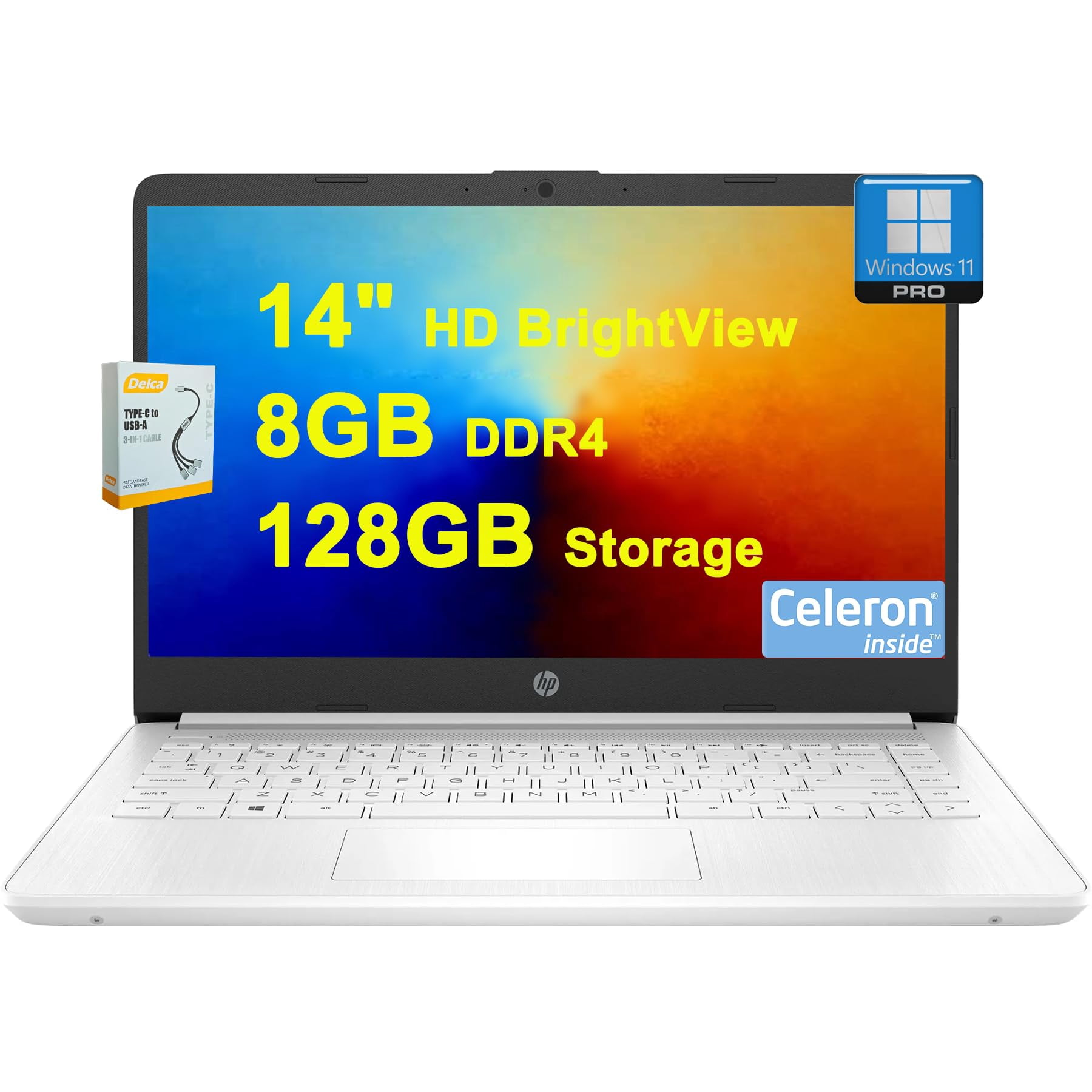 HP 14 Lightweight Student & Business Laptop | 14" HD | Intel 4-core ...