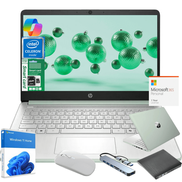 HP 14" N150 Laptop, Intel Quad-Core, 16GB RAM, 256GB Storage (128GB ...