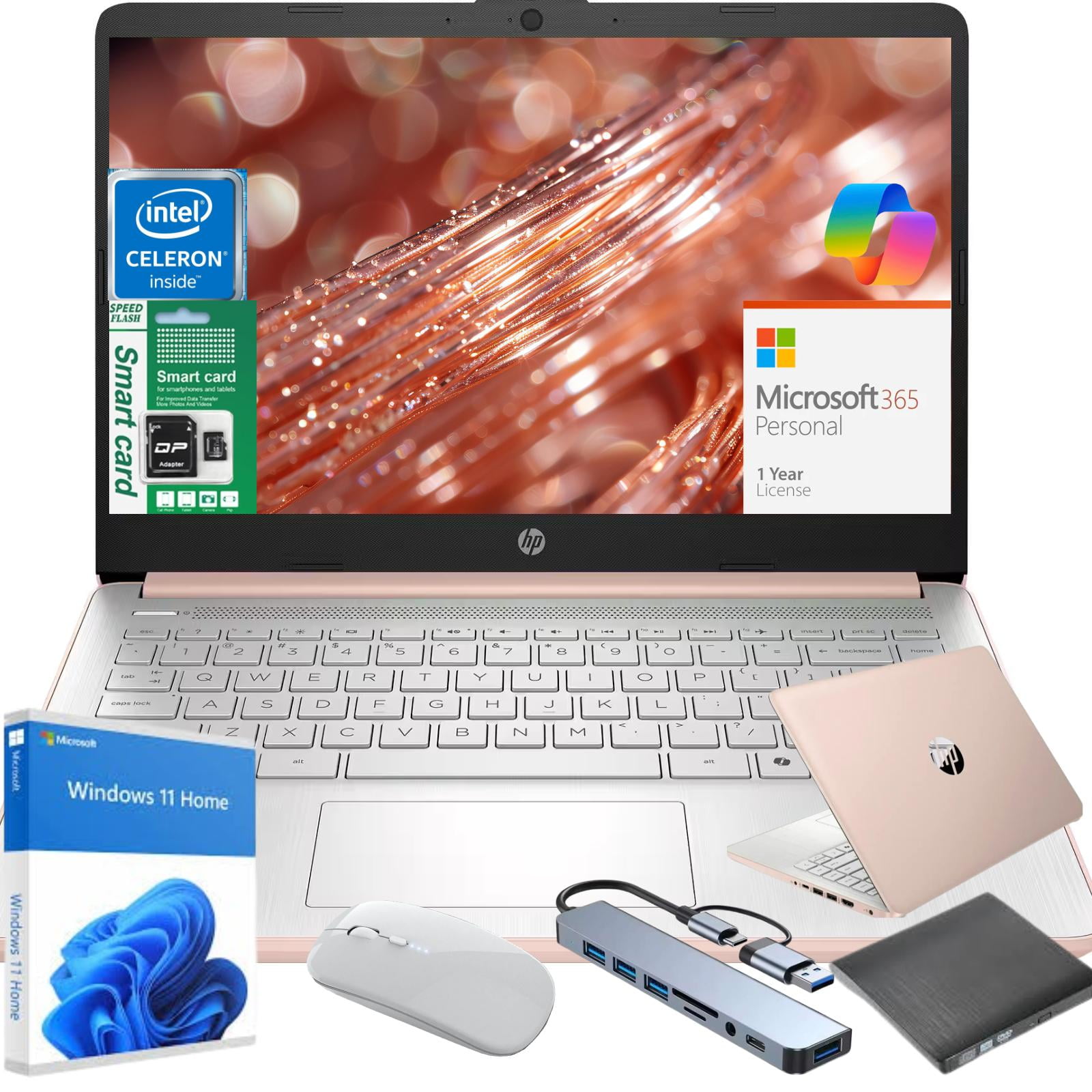 HP 14" N150 Laptop, Intel Quad-Core, 8GB RAM, 256GB Storage (128GB ...