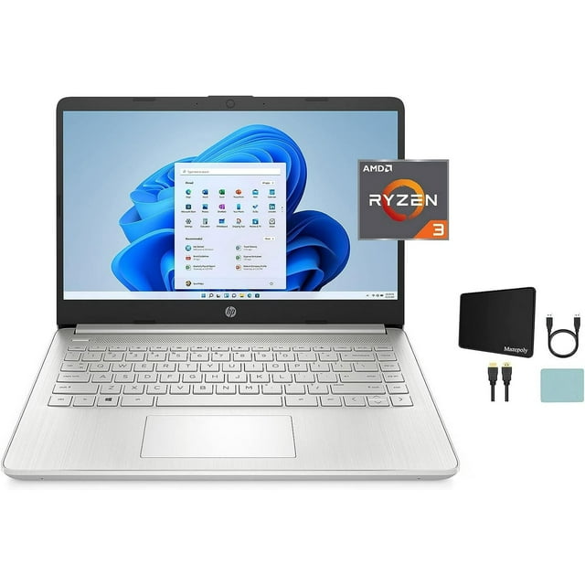 HP 14" Screen FHD (1920 x 1080) Laptop Computer, AMD Ryzen 3-3250U, 8GB ...