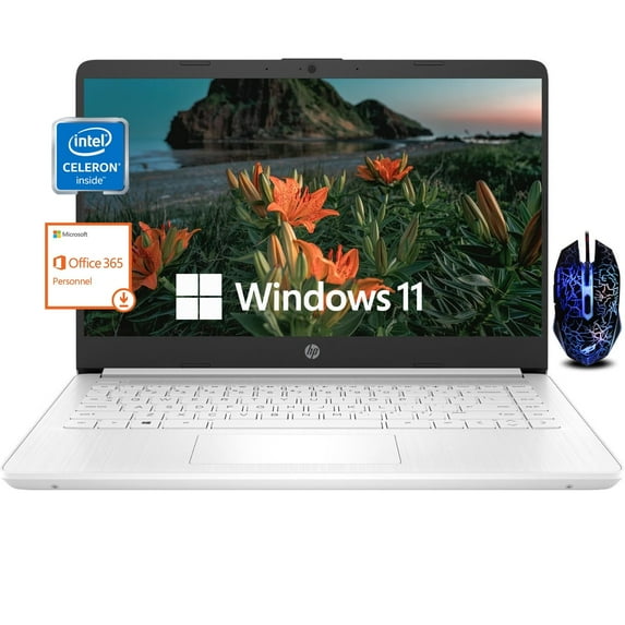 HP 14" Stream Laptop for Student and Business, Ultral Light Laptops, Intel Celeron N4120(Quad ...