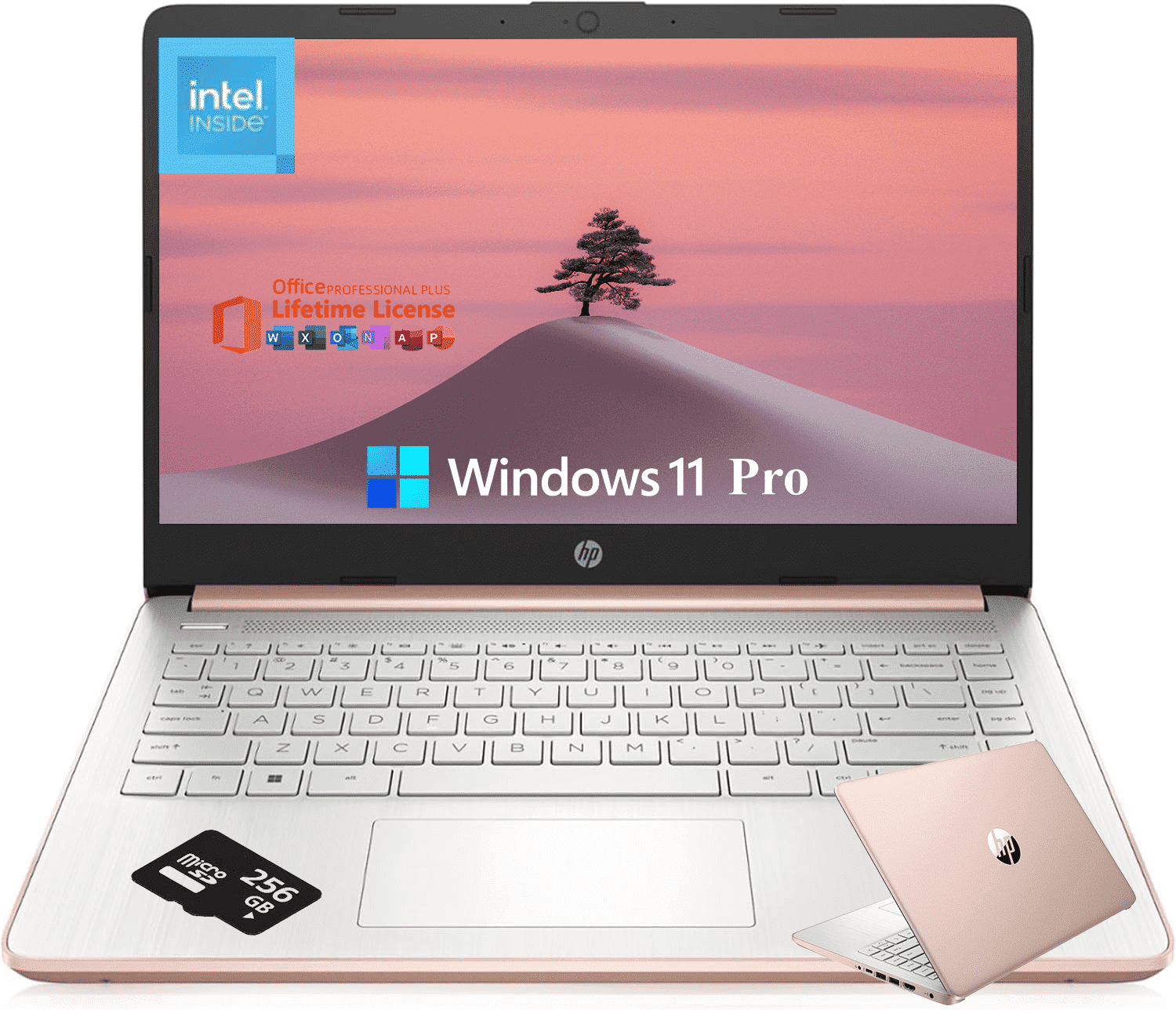 HP 14" Student Business Laptop, 14" HD Anti-glare Display, Intel Quad ...