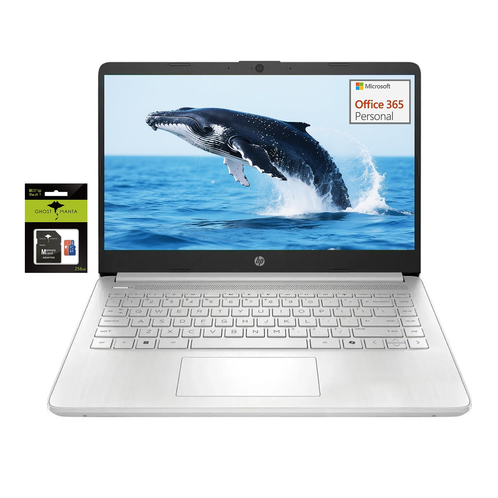 HP 14" Student-Laptop with Copilot AI office365, Quad Core Intel Processor N150(Up to 3.6GHz ...