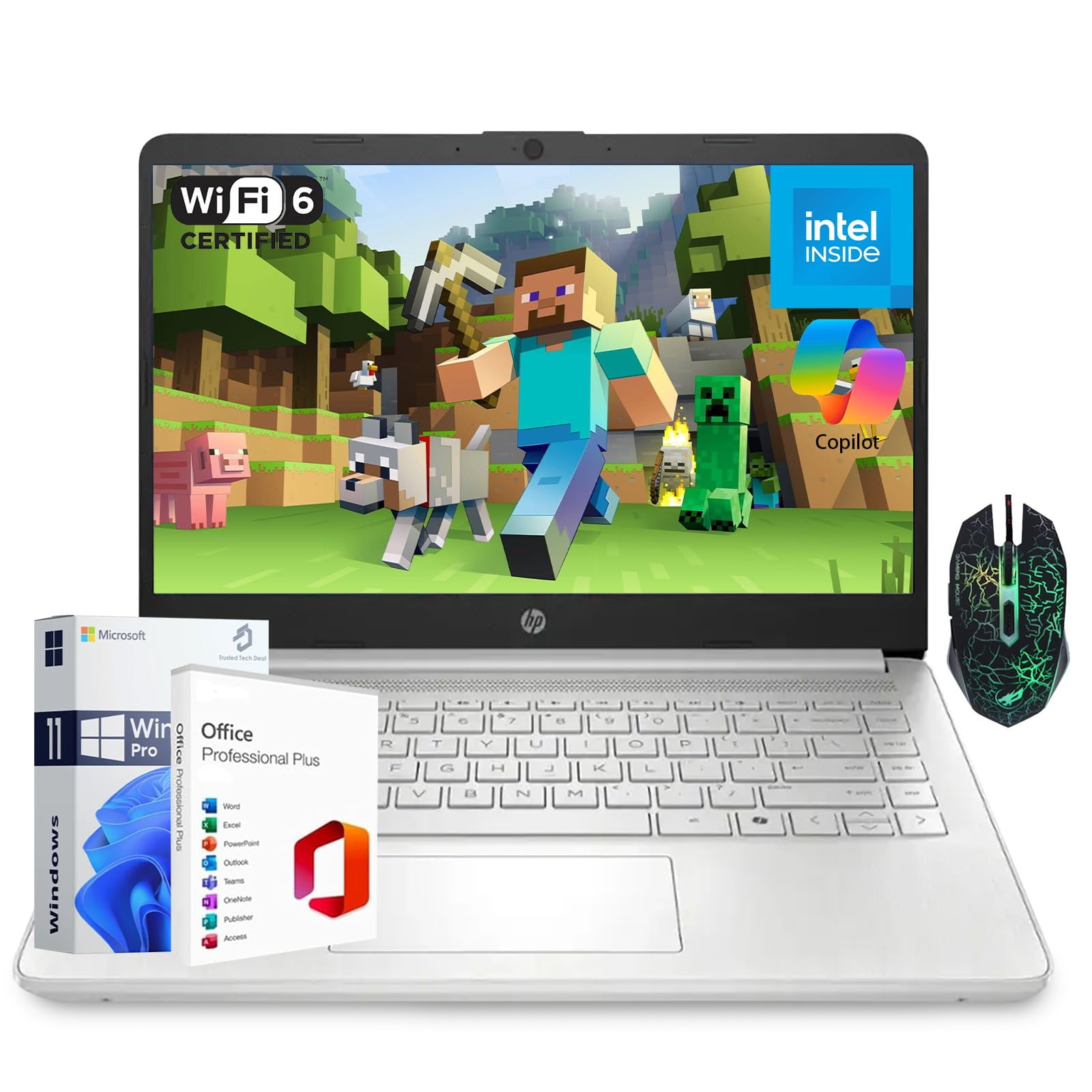 HP 14" Student Laptop, Intel Processor N150, 8GB RAM, 256GB Storage ...