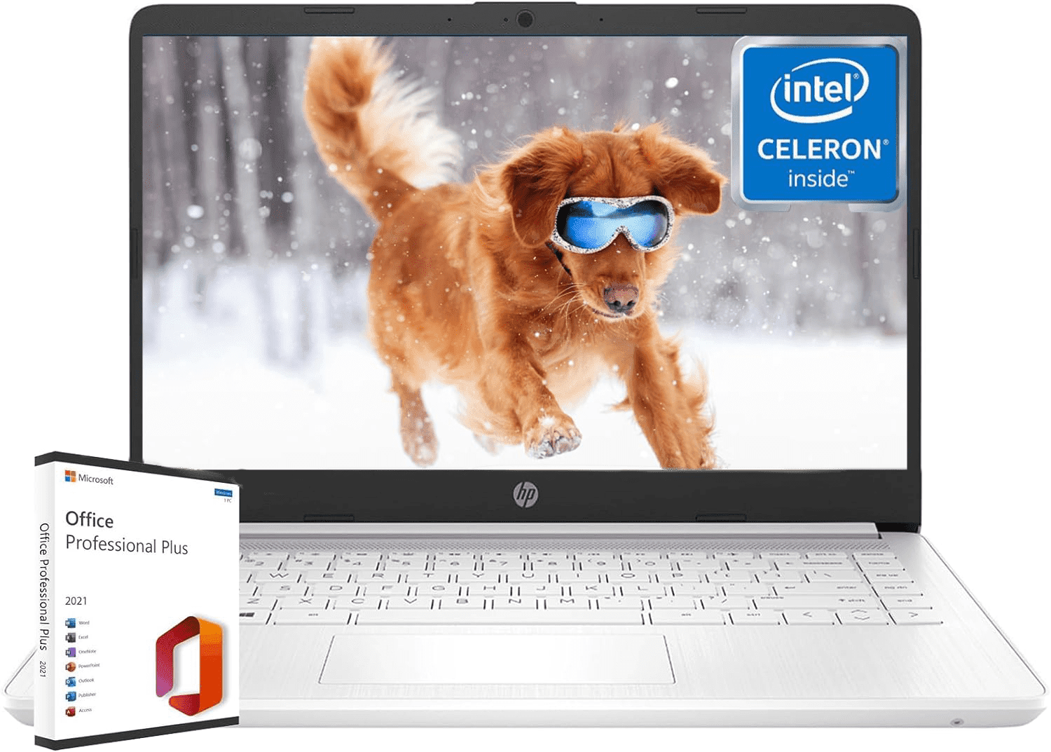 HP 14'' Lightweight Laptop - Intel Quad-Core CPU, 16GB RAM, 320GB ...