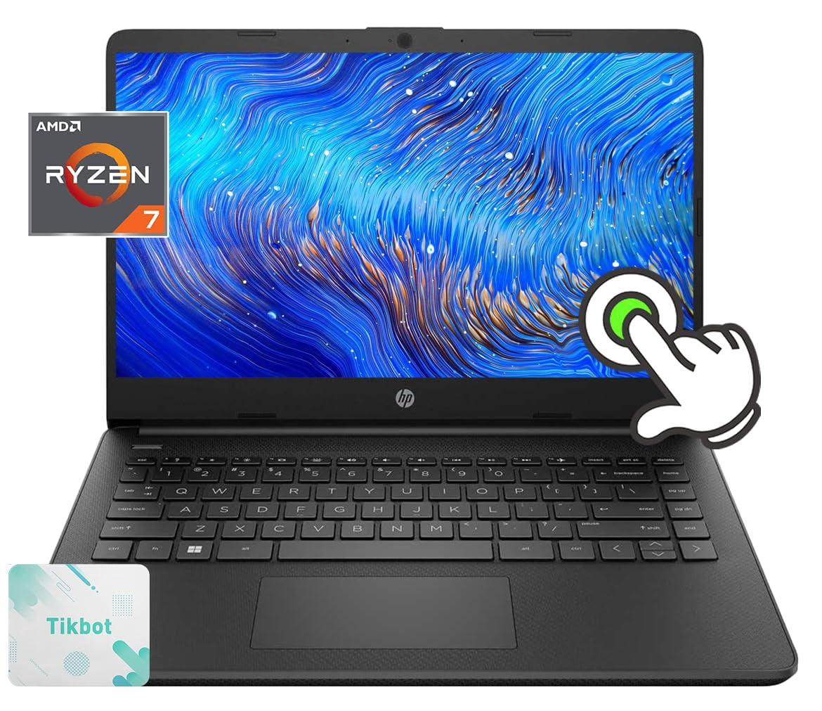 HP 14" Touchscreen Slim Laptop | AMD Ryzen 7 5700U (>i7-1255U) | Wi-Fi ...