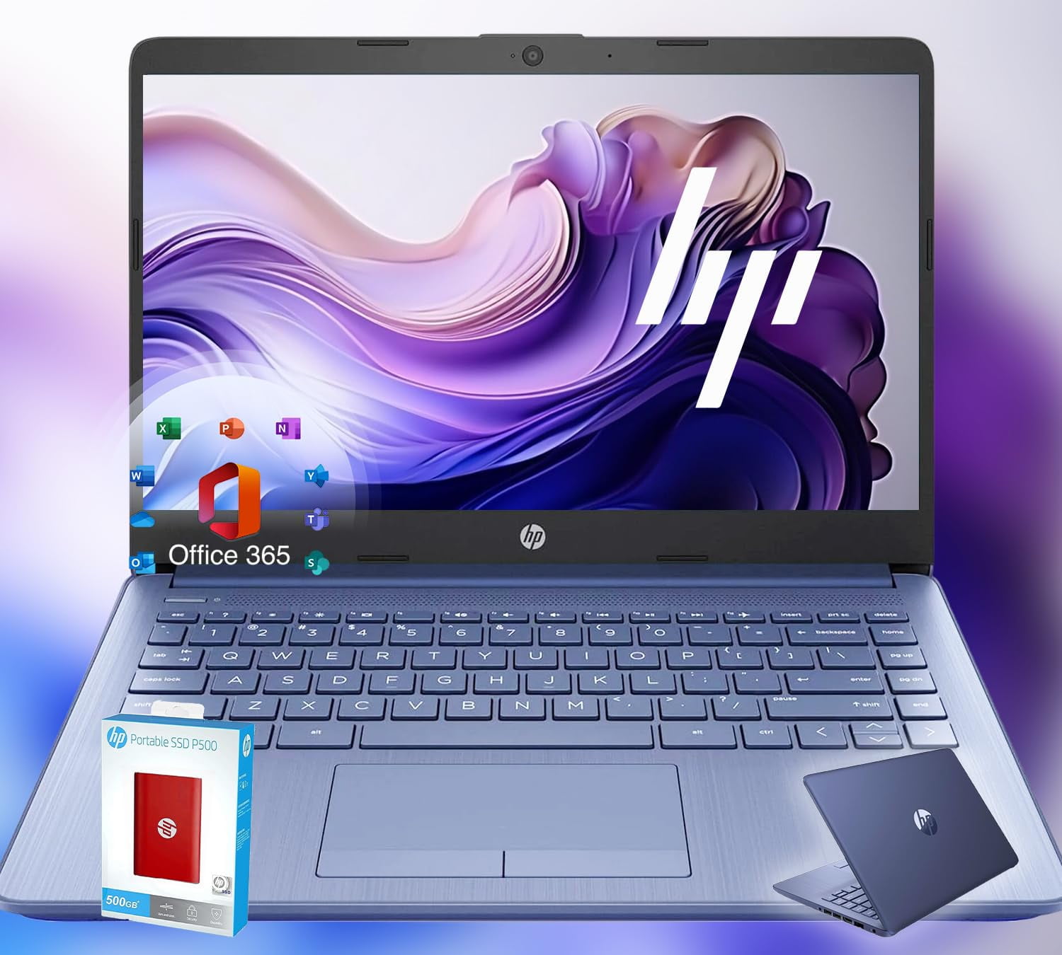 HP 14 Ultrabook * Back to School Limited Edition with Microsoft 365 * Intel 4-Core CPU * 16GB ...