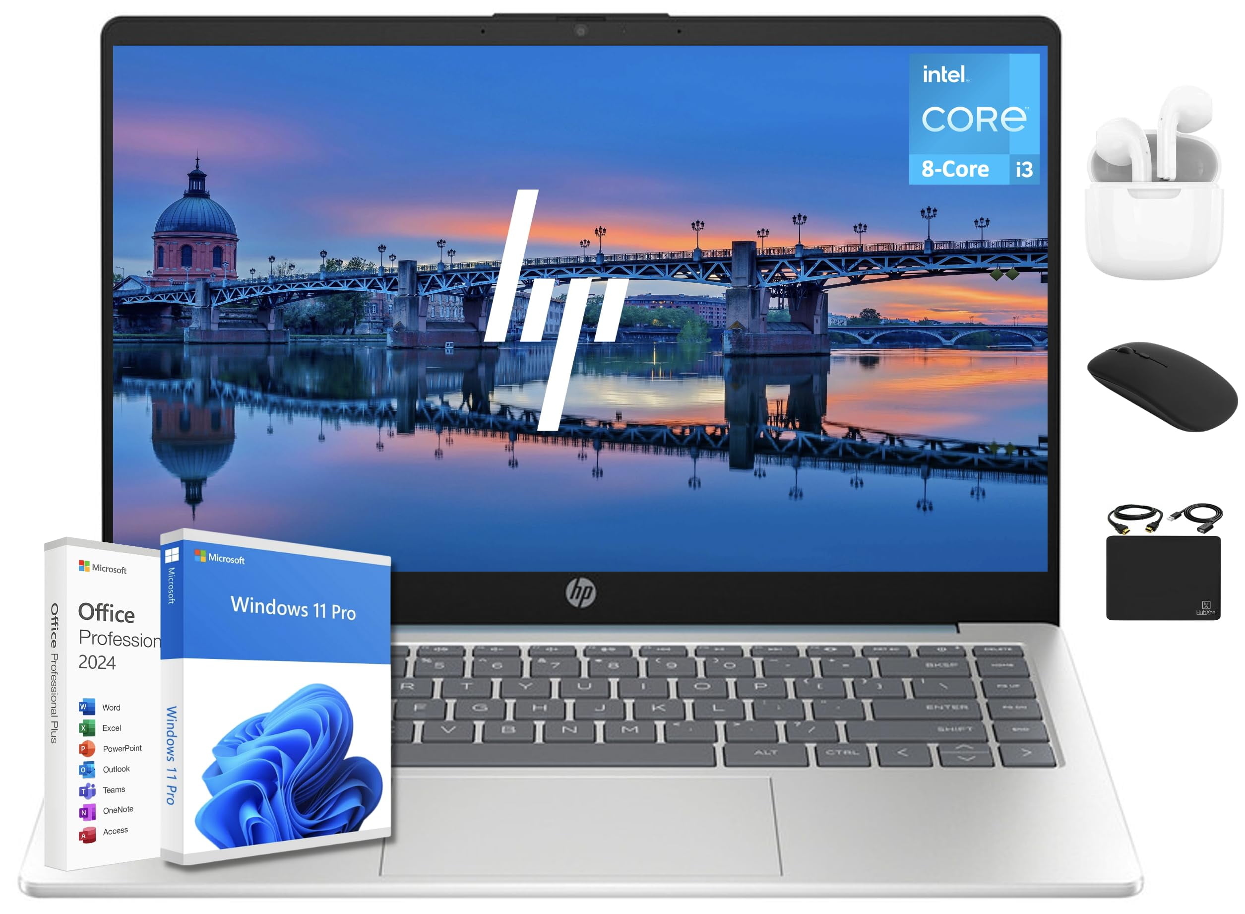 HP 14 Ultrabook Laptop Computer 2025 Premium Lifetime Office 2024 ...