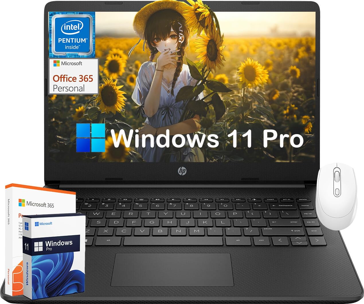 HP 14" Ultral Light Laptop for Students and Business, Intel Quad-Core ...