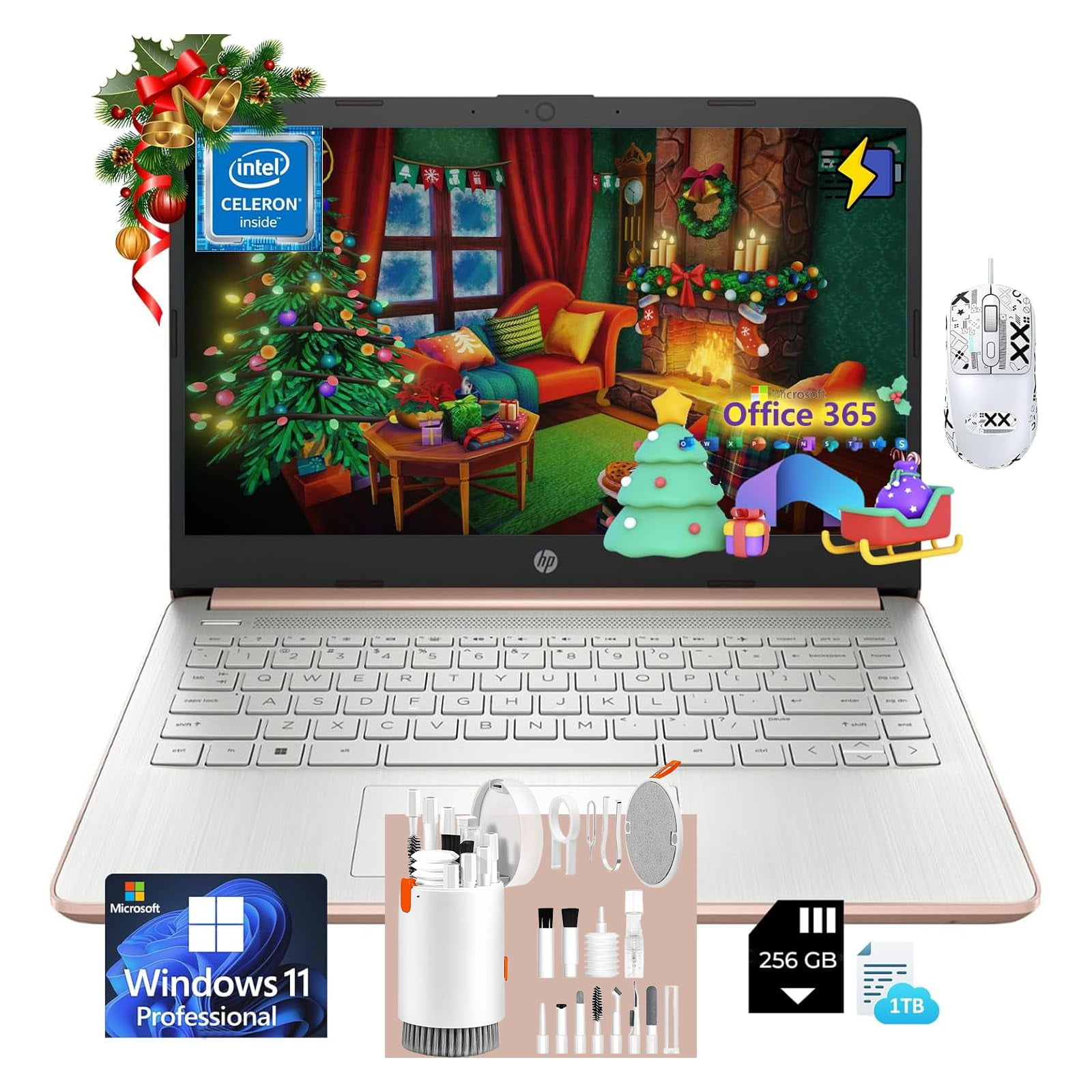 HP 14-inch Essential Portable Laptop - Ultra Thin Notebook & 1-Year AI ...