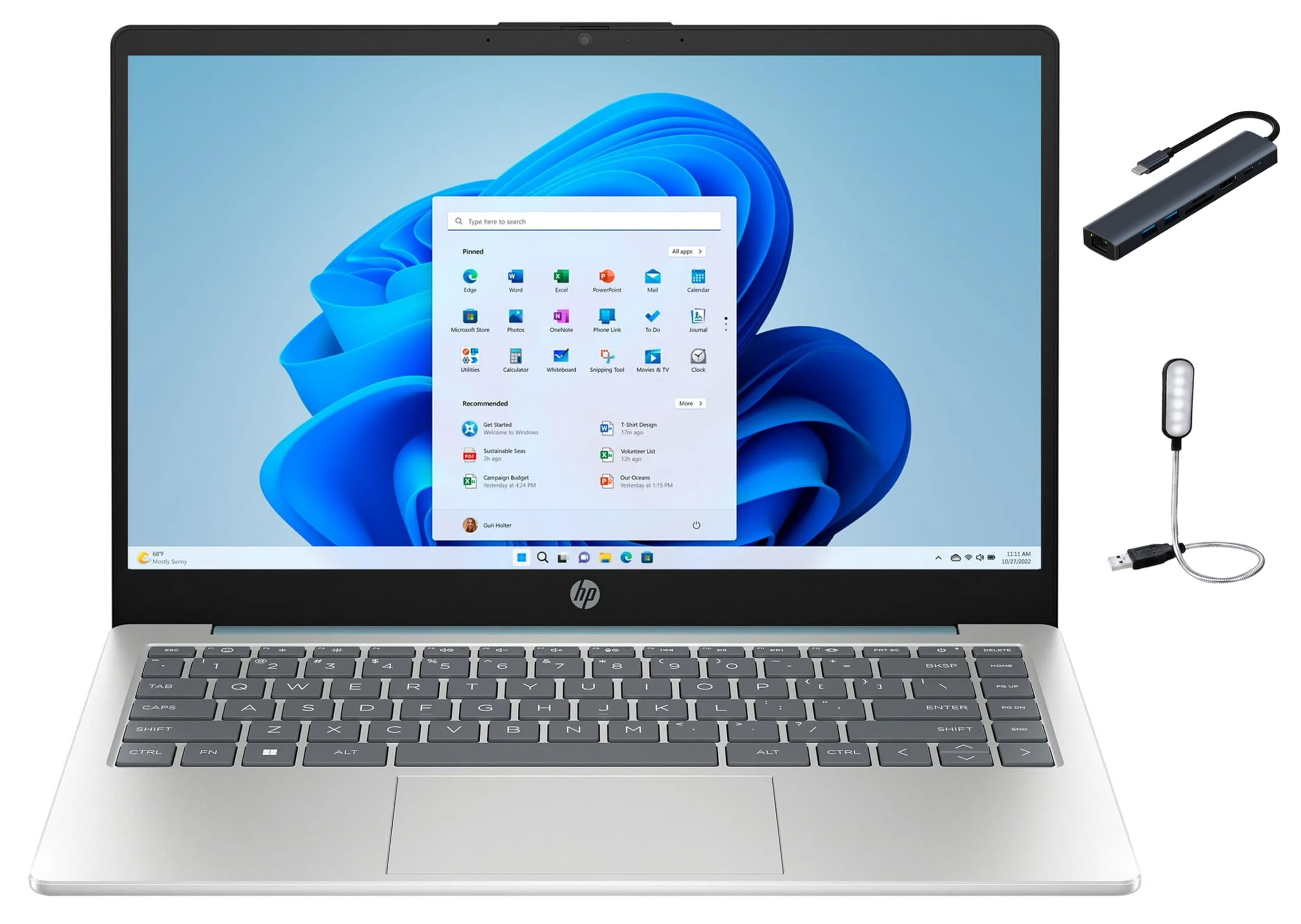 HP 14 inch HD Laptop, Intel Core i3-N305 Processor, 8GB DDR4 RAM, 512GB ...