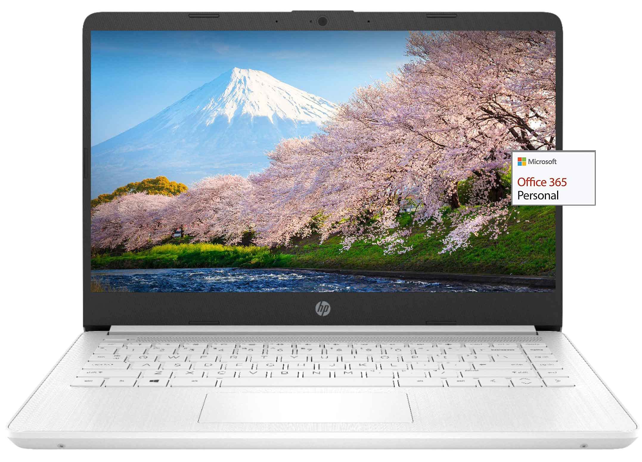 HP 14in Thin Light Laptop, Intel 2-Core CPU, 8GB RAM, 192GB Storage(64GB eMMC 128GB Micro SD ...