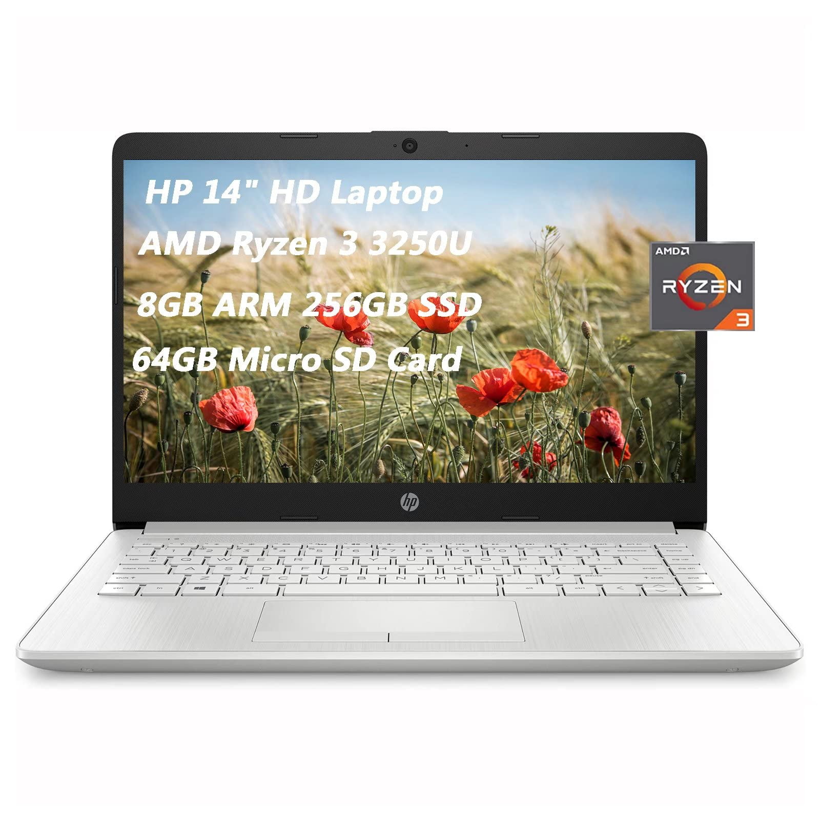 HP 14inch HD SVA Micro-Edge WLED-Backlit Laptop PC, AMD Ryzen 3 3250U ...
