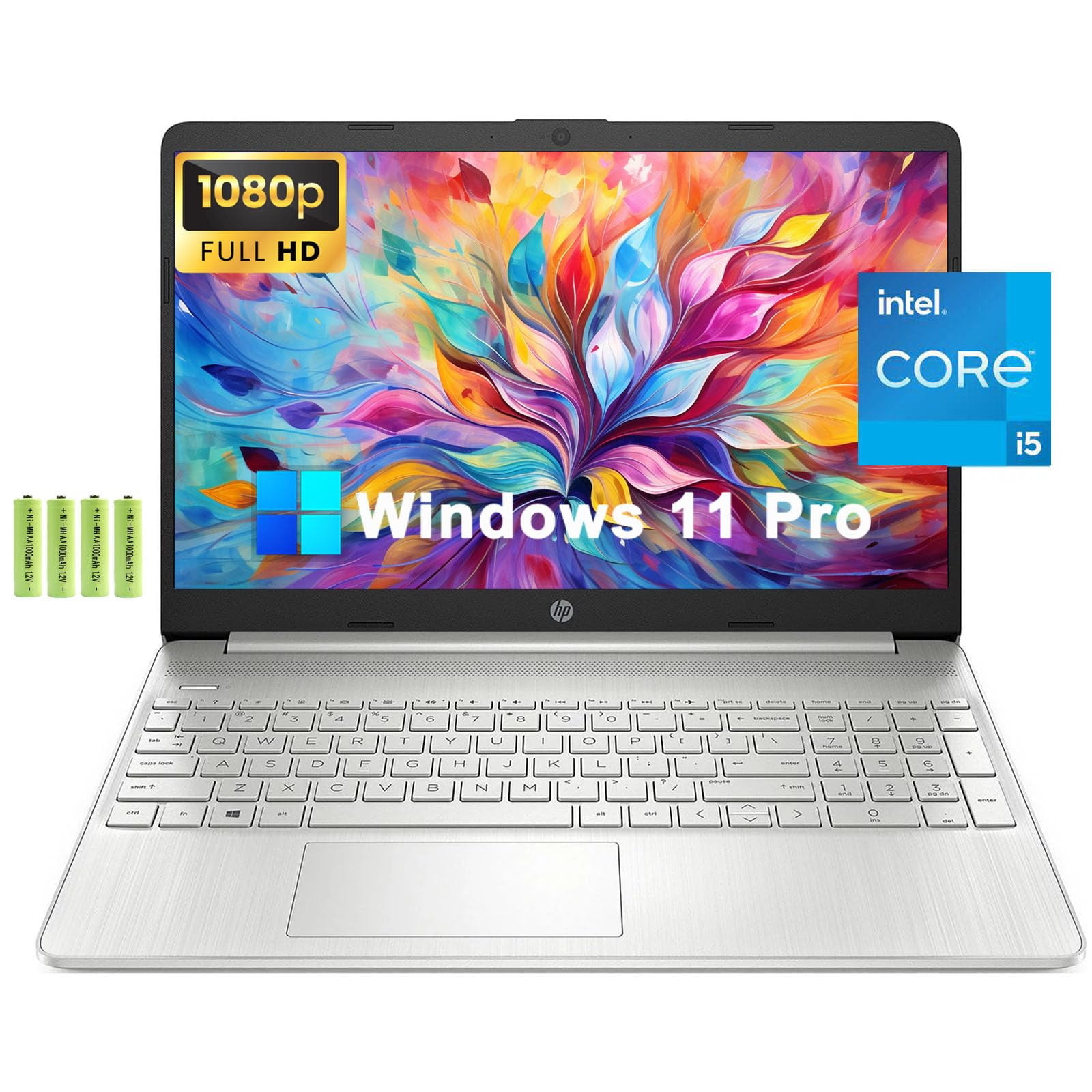 HP 15 15.6" FHD Business Laptop Computer, 11th Gen Intel Quad-core i5-1135G7, 16GB RAM 1TB PCIe ...