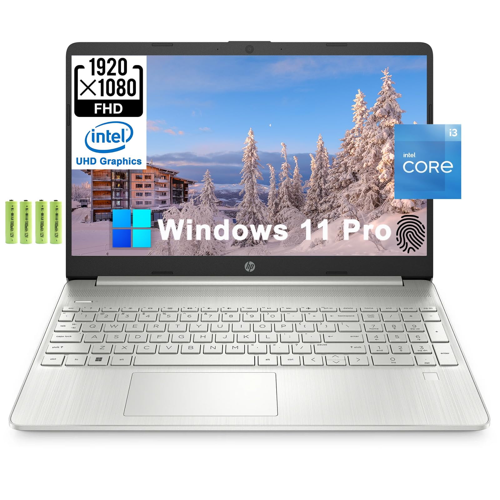 HP 15 15.6" FHD Micro-Edge Laptop for Business & Student[Windows 11 Pro], 12 th Gen Intel 6-Core ...