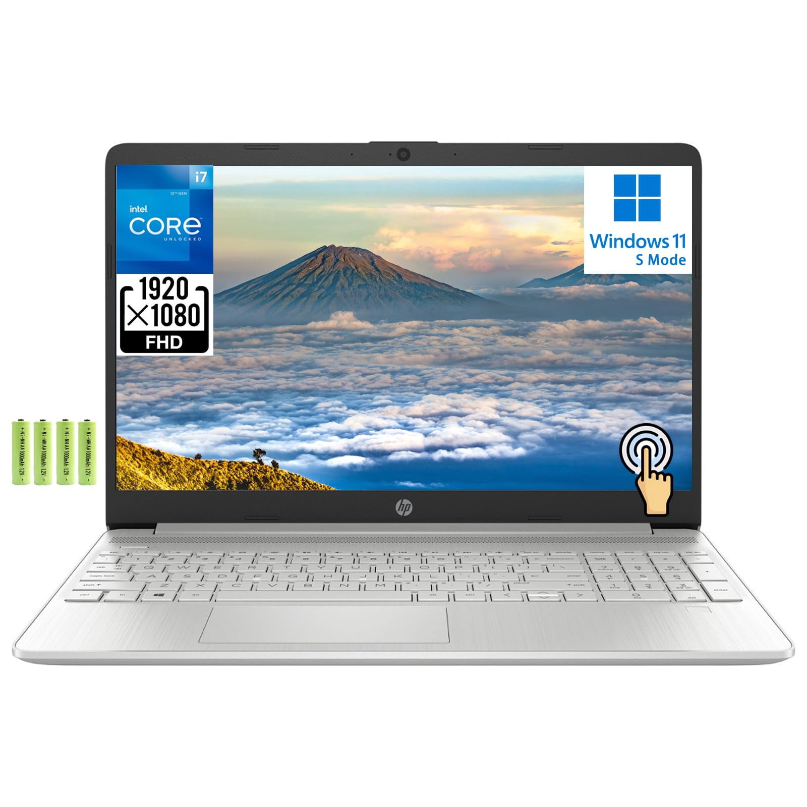 HP 15 15.6" FHD Touchscreen Laptop Computer, 11th Gen Intel 4-core i7 ...
