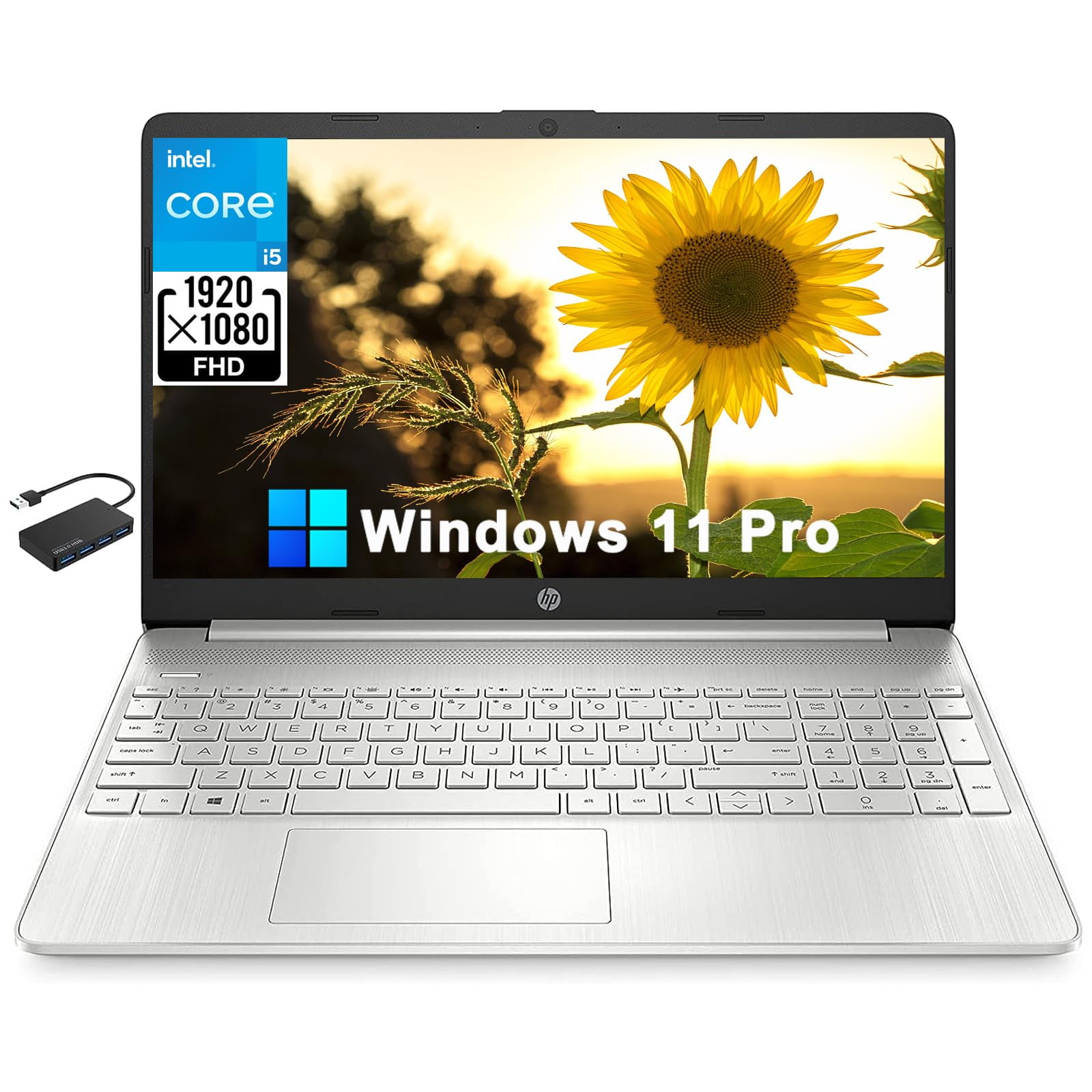 HP 15 15.6" Full HD Business Laptop Computer[Windows 11 Pro], Intel ...