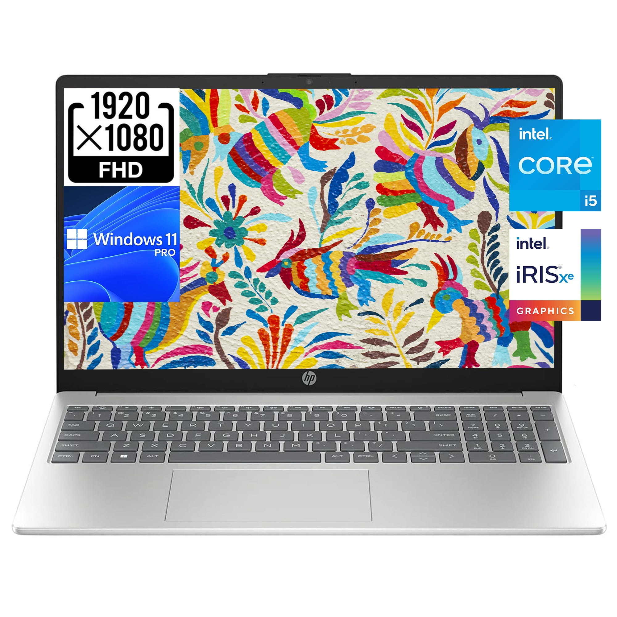 HP 15 15.6" Full HD [Windows 11 Pro] Business Laptop Computer, Intel 10 ...