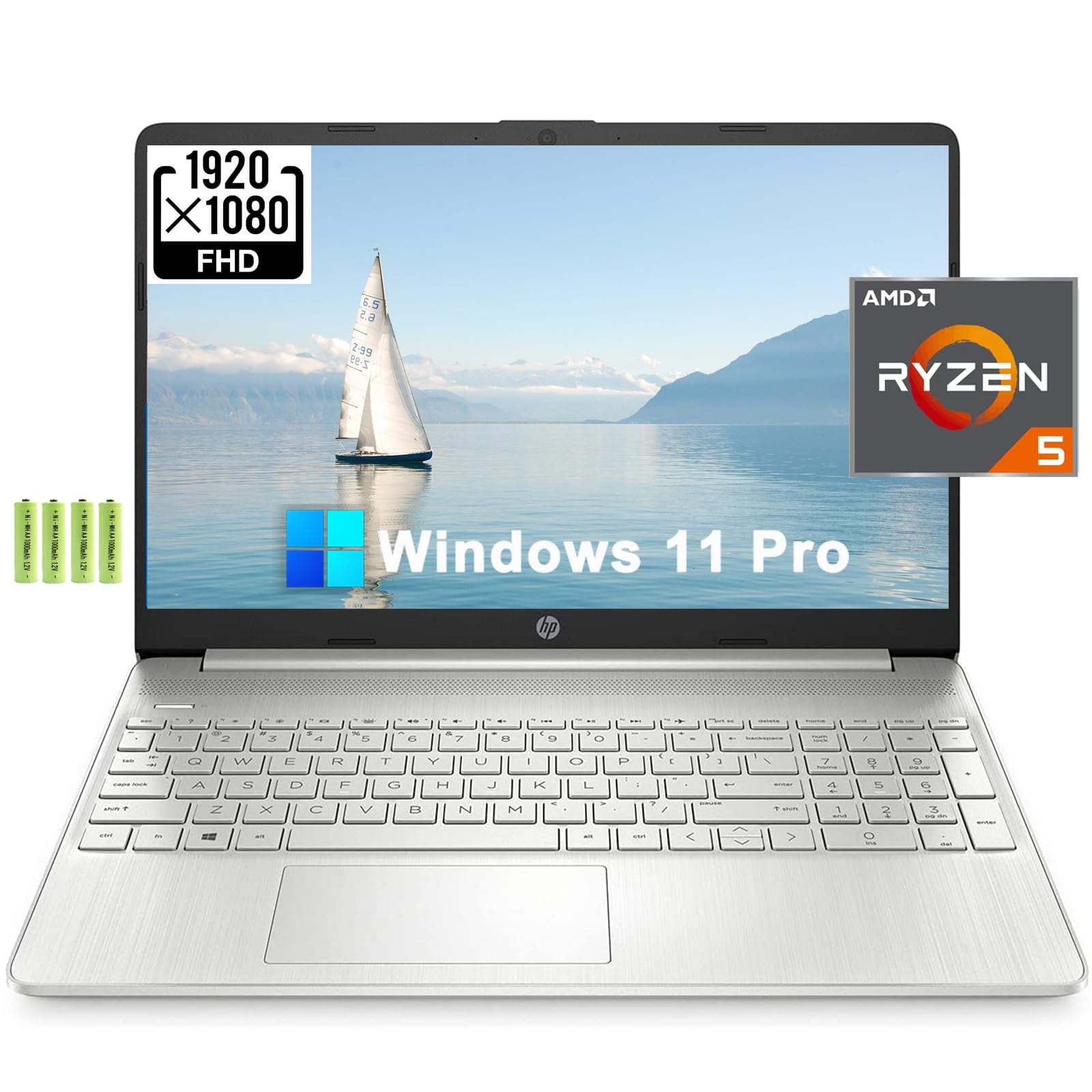 HP 15 15.6" HD Business Laptop Computer[Windows 11 Pro], 6-Core AMD ...