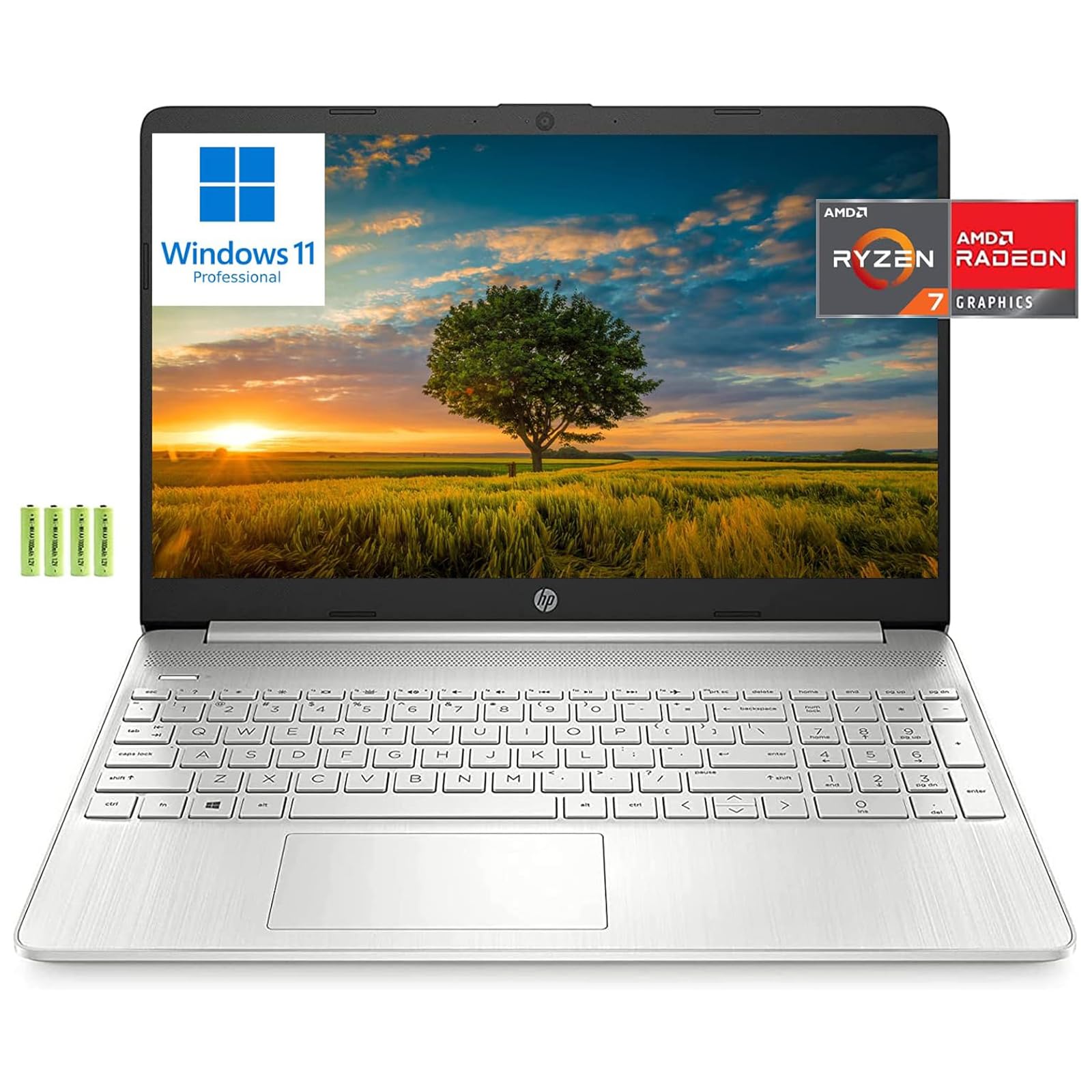 HP 15 15.6" HD Business Laptop Computer [Windows 11 Pro], Octa-Core AMD ...