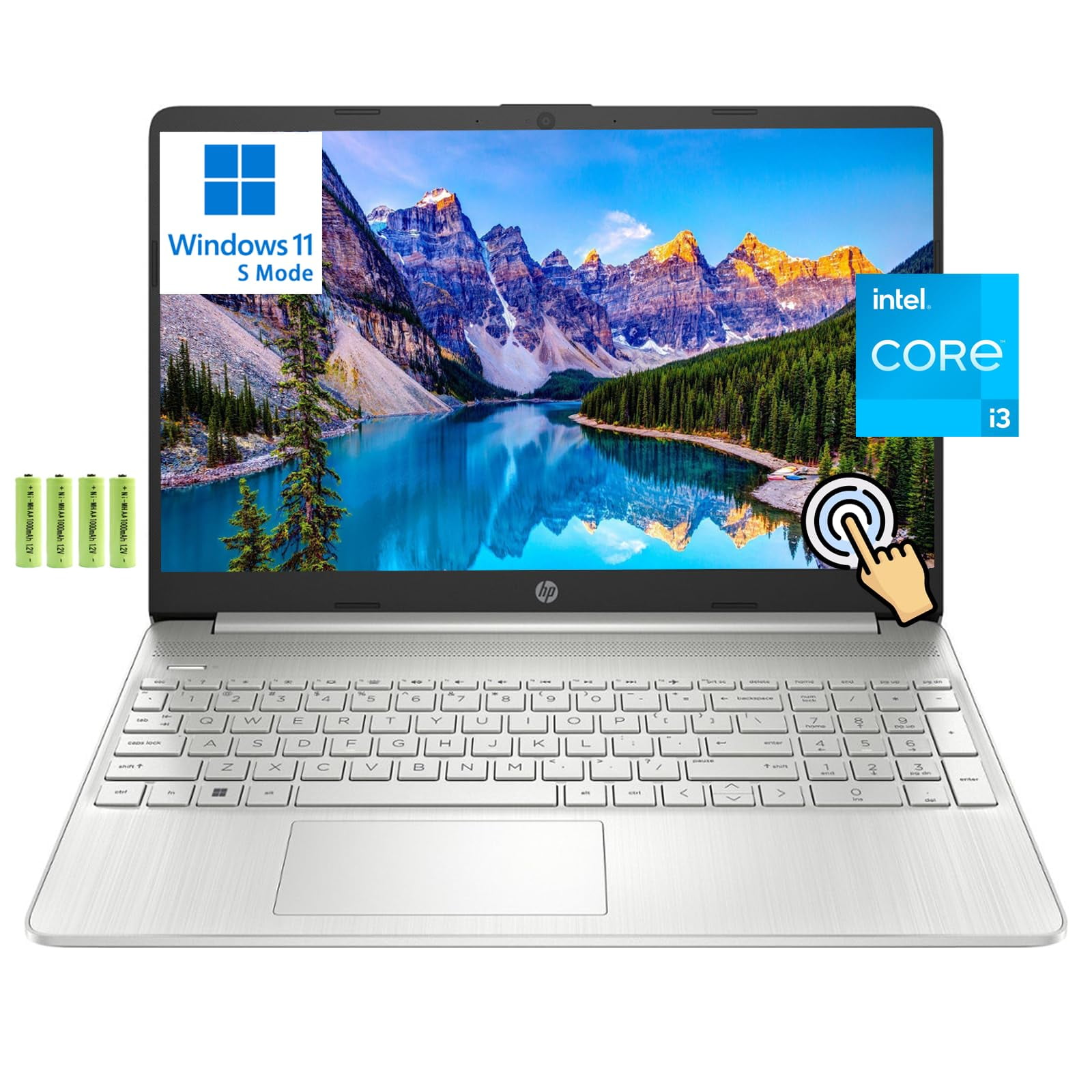 HP 15 15.6" HD Touchscreen Laptop for Student & Business, Intel i3 ...