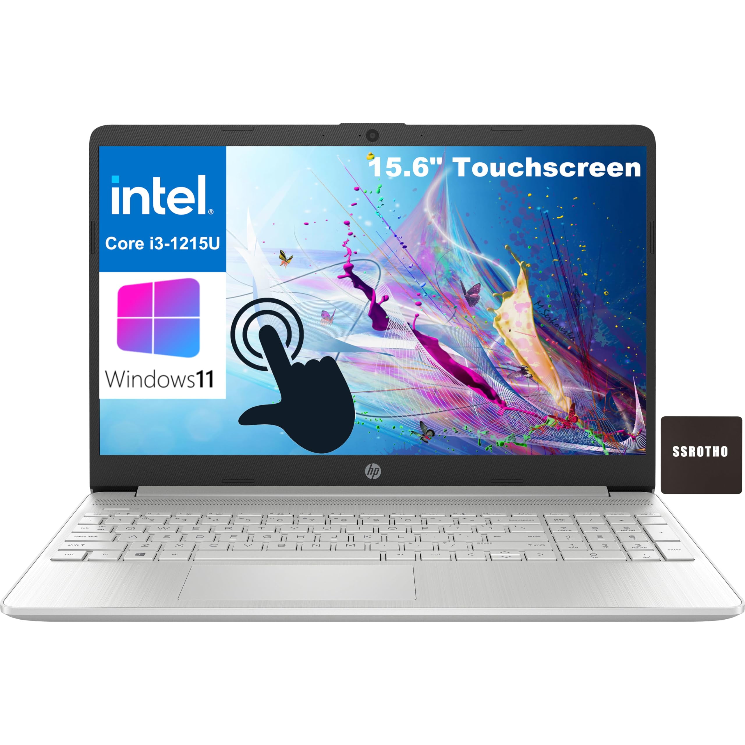 HP 15 15.6" Touchscreen Laptop Computer, 12th Gen Intel Hexa-Core i3 ...