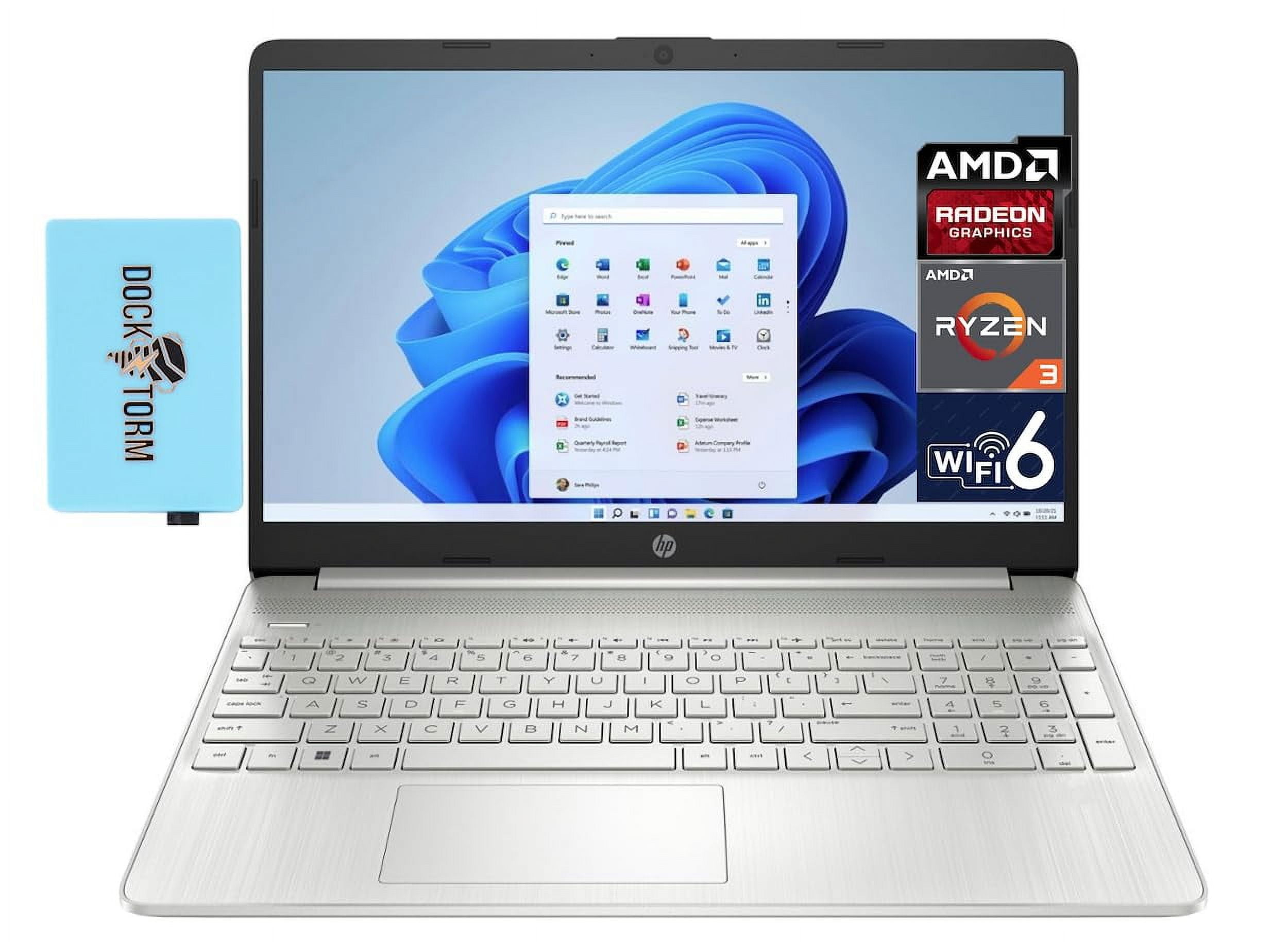 HP 15.6" (1366x768) HD Laptop (AMD Ryzen 3 5300U 4-Core, 32GB RAM, 1TB ...