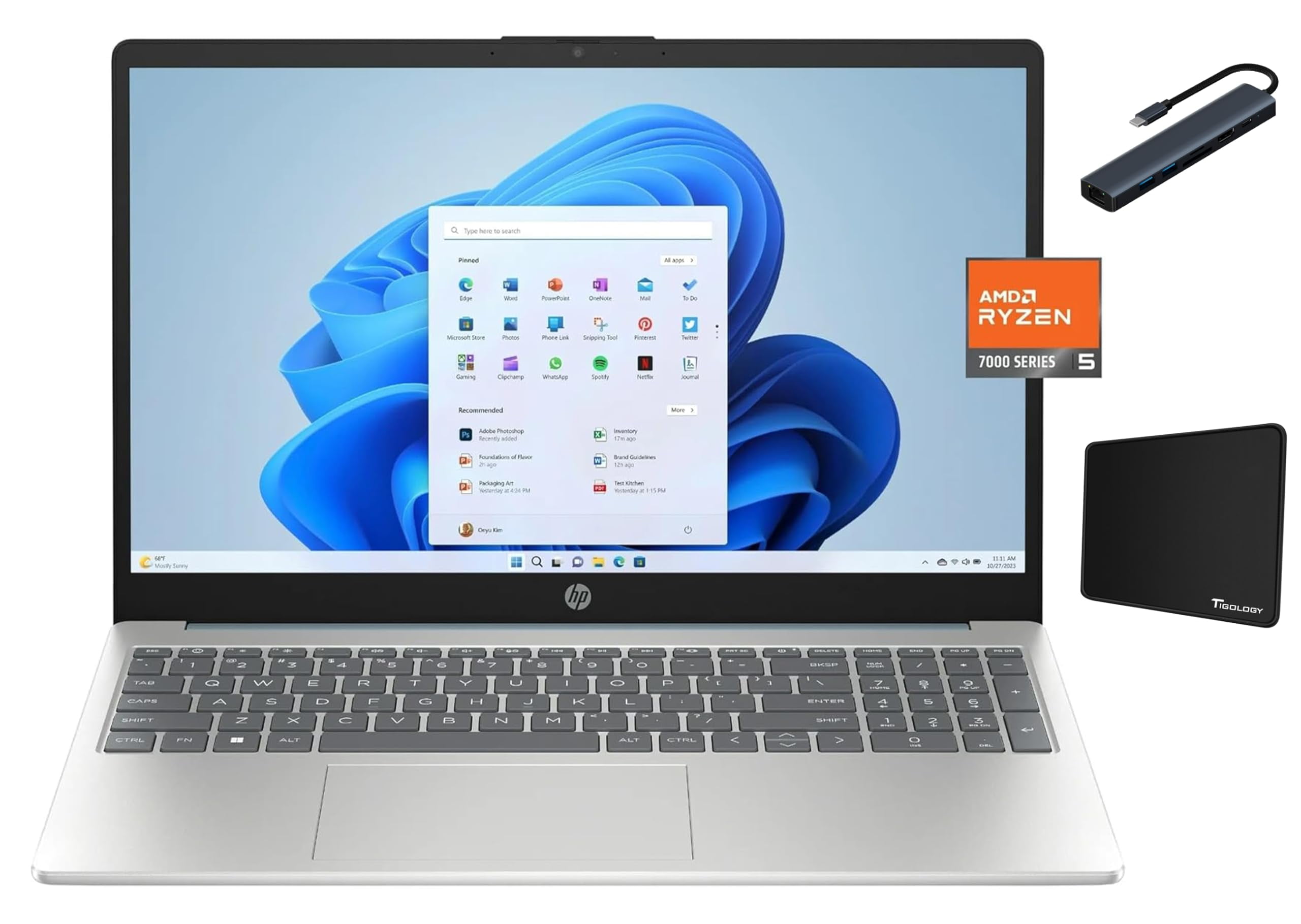 HP 15.6" FHD Laptop, AMD Ryzen 5 7520U, 8GB DDR5 RAM, 512GB SSD ...