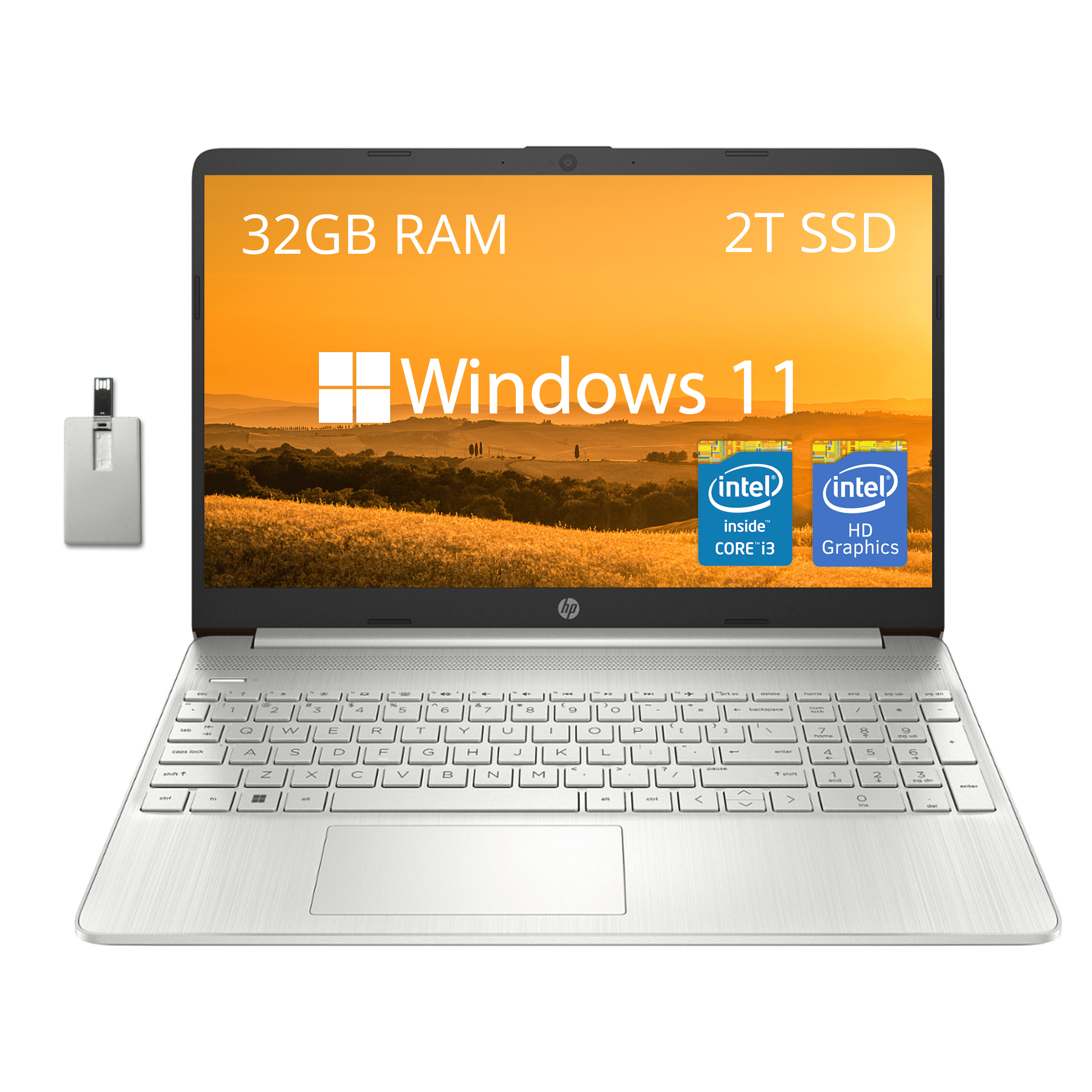 "HP 15.6"" FHD Business Laptop, i3-1215U, 32GB RAM, 2TB SSD, UHD ...