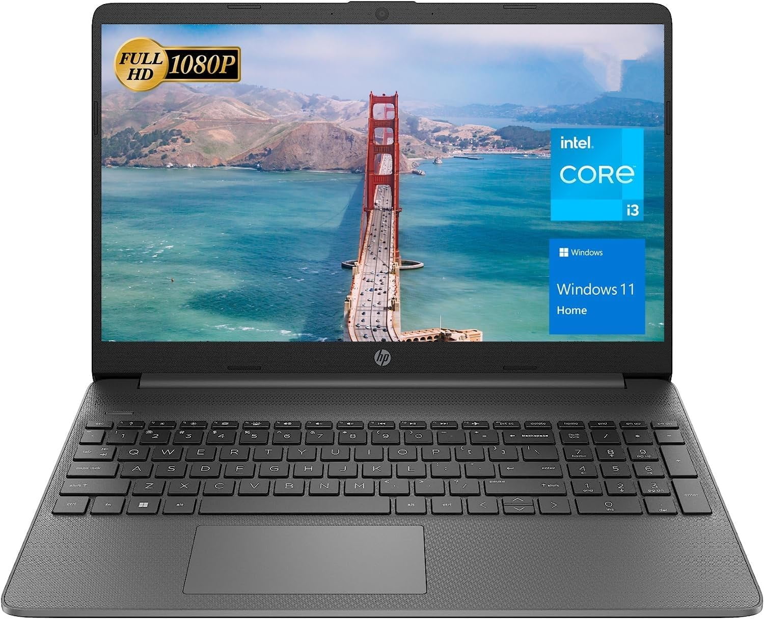 HP 15.6" FHD Laptop, Intel 6-Cores i3-1215U Processor, 8GB RAM 128GB ...