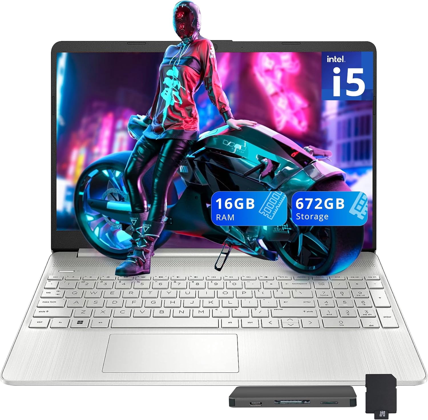 HP 15.6" FHD Laptop, Intel i5-1135G7,672GB Storage(512GB SSD +160GB ...