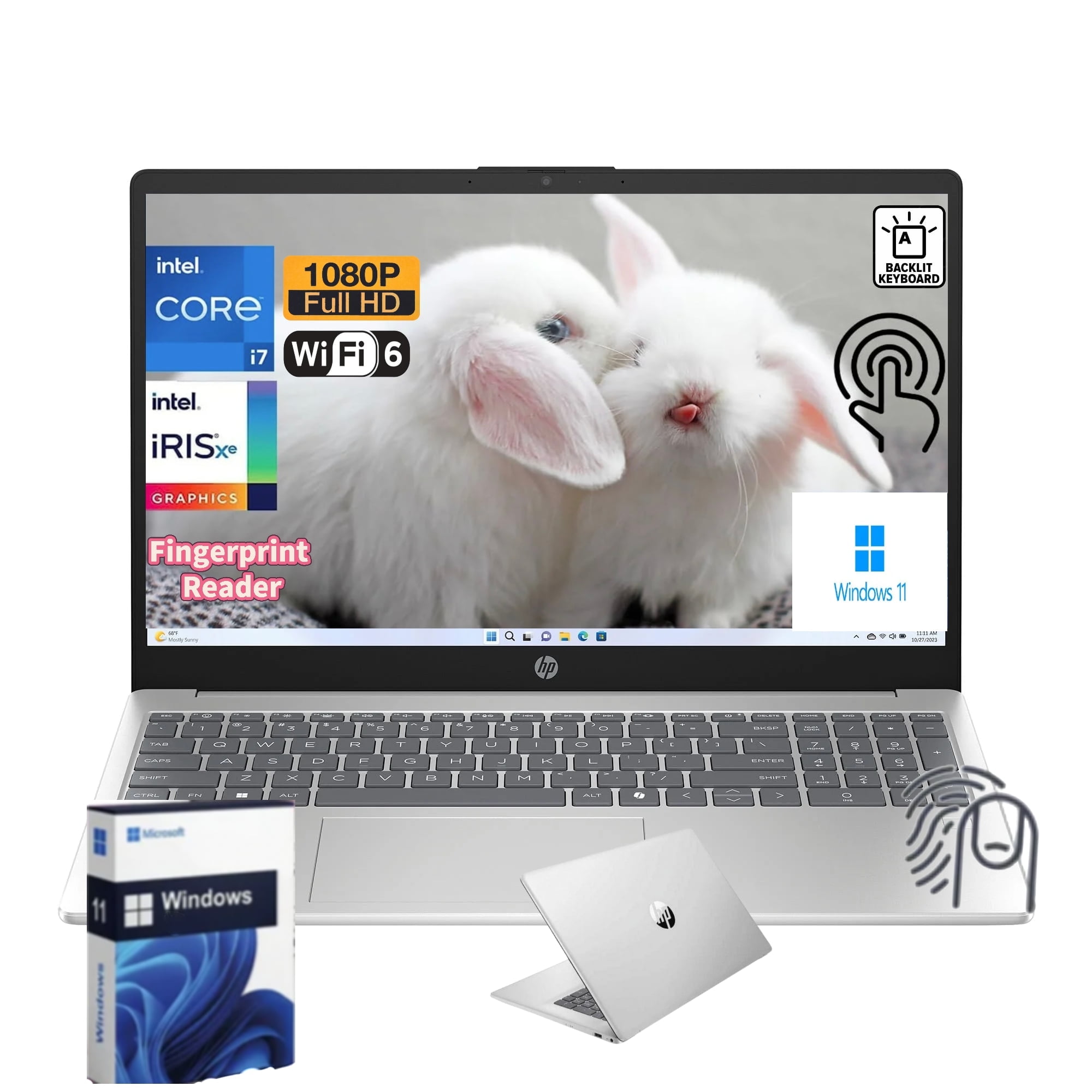 HP 15.6" FHD Touchscreen Business Laptop, Intel Core i7-1355U, 32GB RAM ...