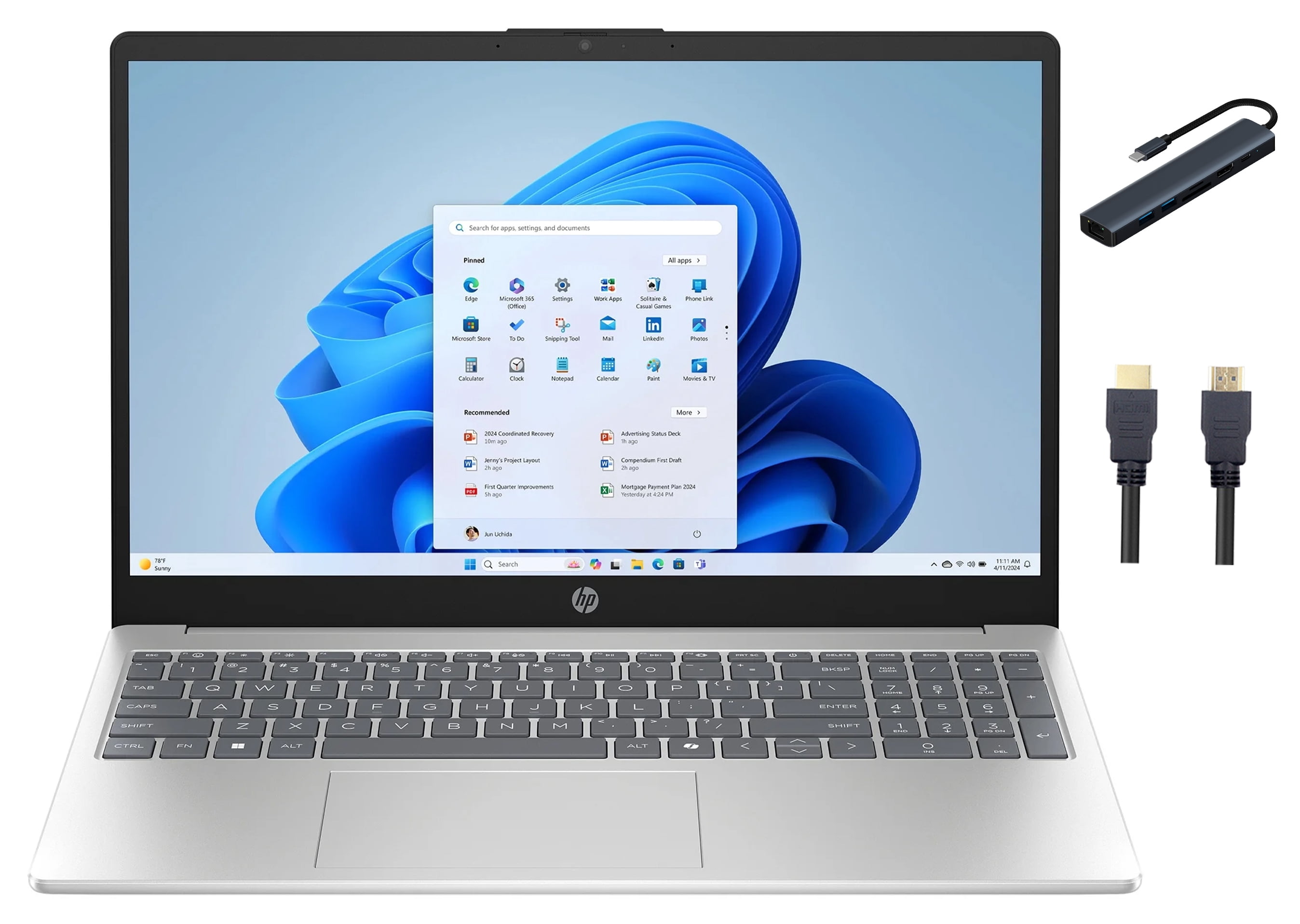 HP 15.6'' FHD Touchscreen Laptop, AMD Ryzen 7 7730U Processor, 32GB RAM ...