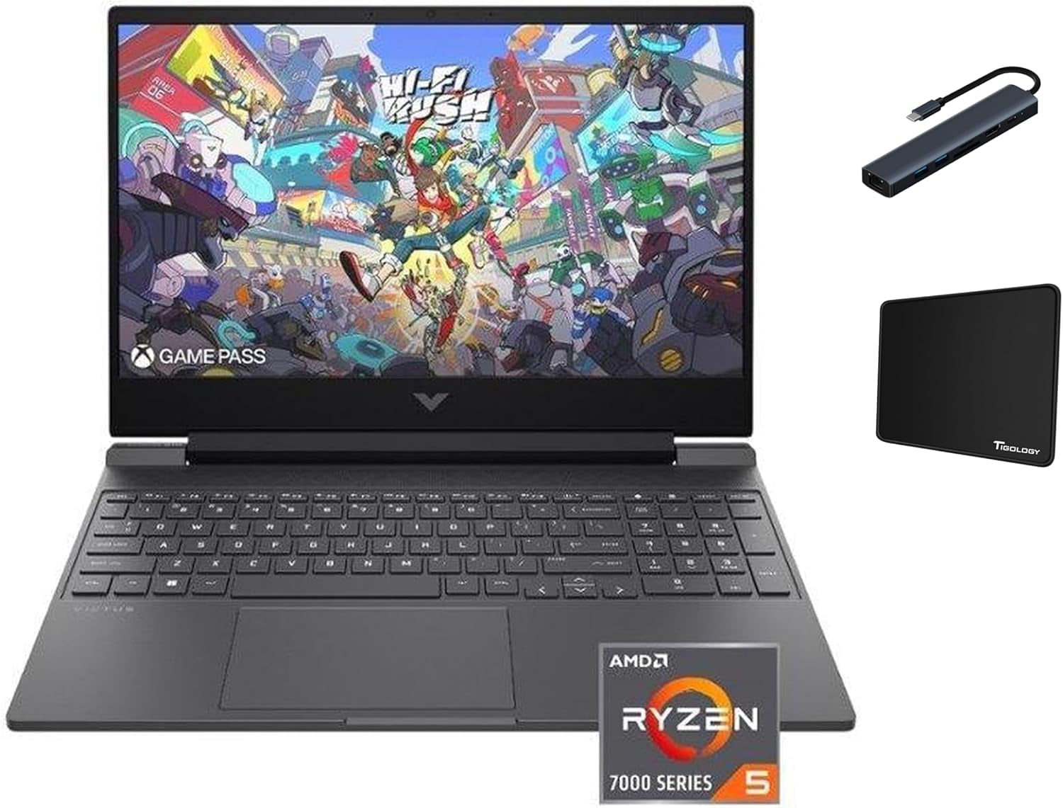 HP 15.6" FHD Victus Gaming Laptop, AMD Ryzen 5 7535HS, 8GB DDR5, 1TB ...