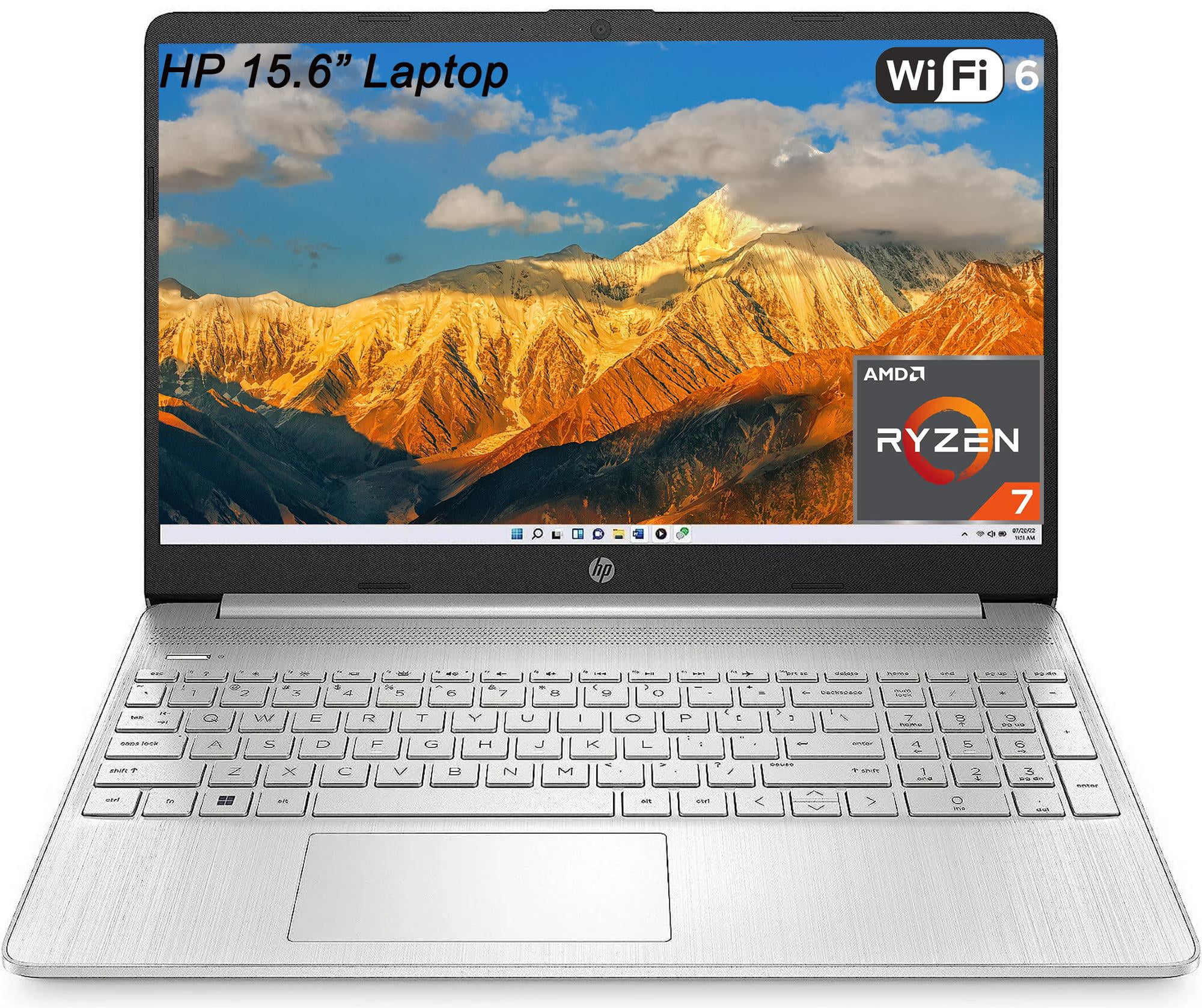 HP 15.6" HD Laptop, AMD Ryzen 7 5700U, 64GB RAM, 2TB SSD, AMD Radeon ...