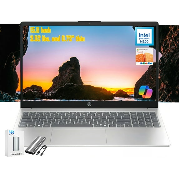 HP 15.6" HD Laptop Computer for Students and Business, Intel Processor ...