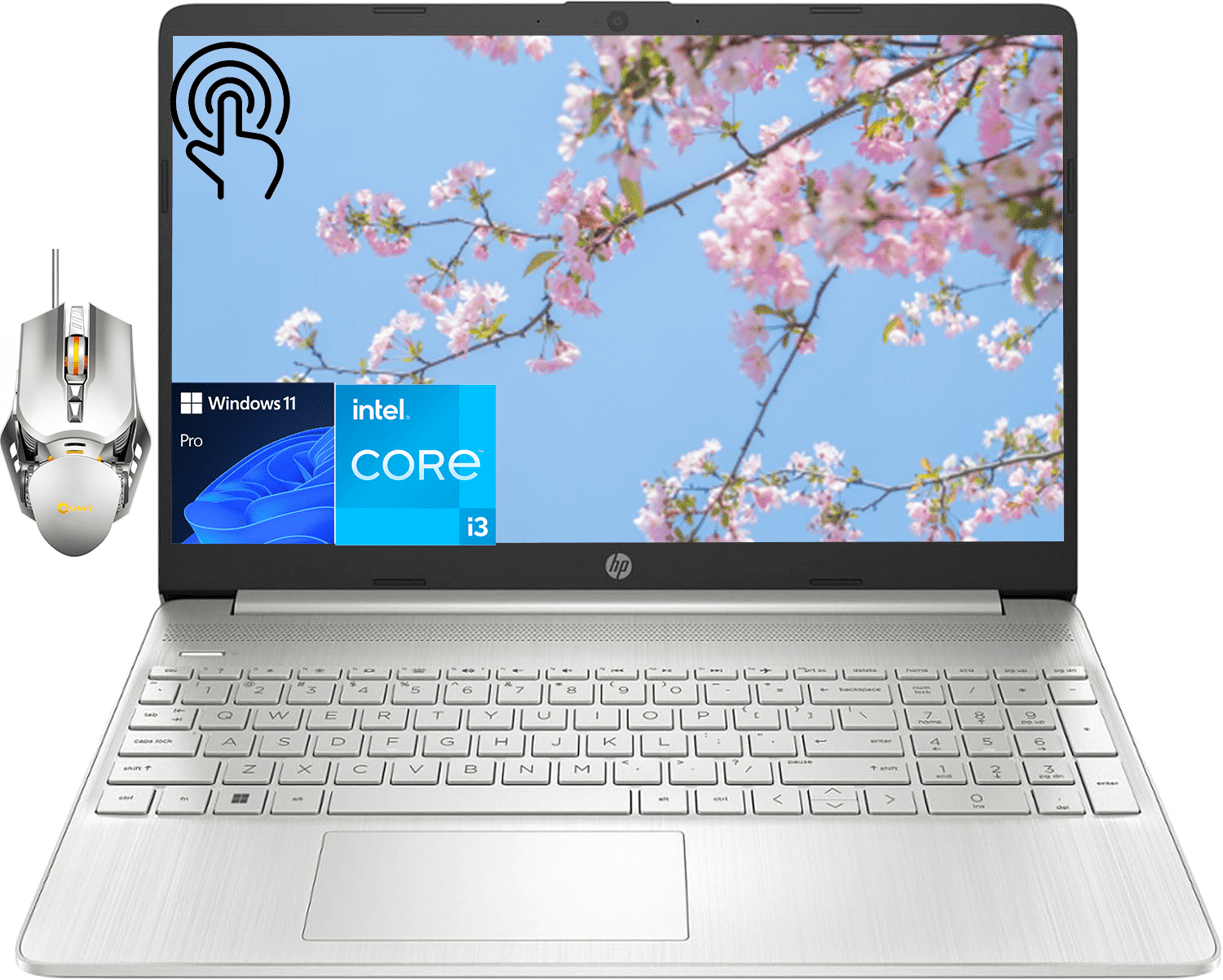 HP 15.6" HD Touch Laptop, Intel Core i3-1215U, Intel UHD Graphics, 32G ...