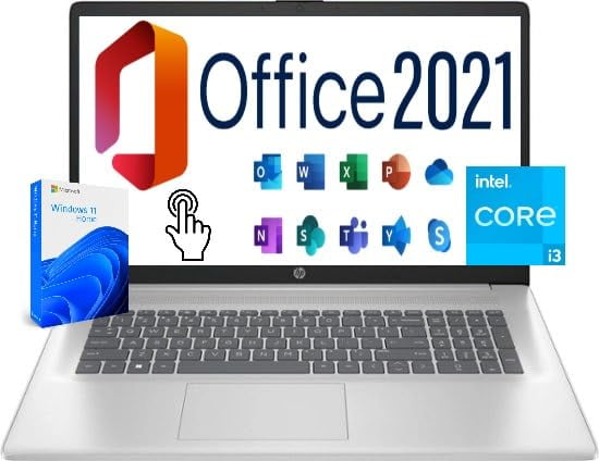 HP 15.6" HD Touch Laptop for Business & Student, Free Lifetime Office ...