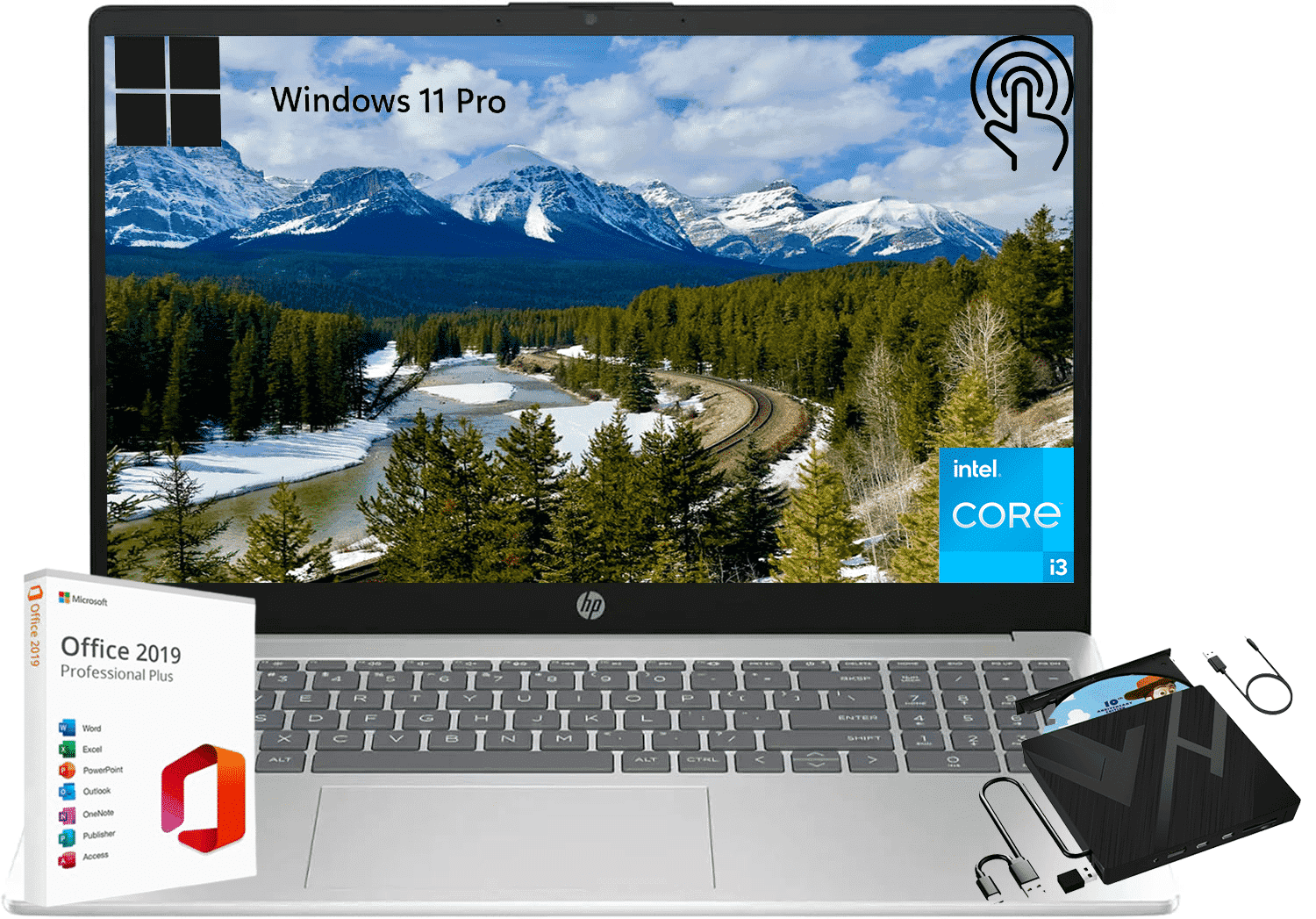 HP 15.6" HD Touchscreen Business Laptop, Intel i3-1215U, 16GB DDR4, 1TB ...