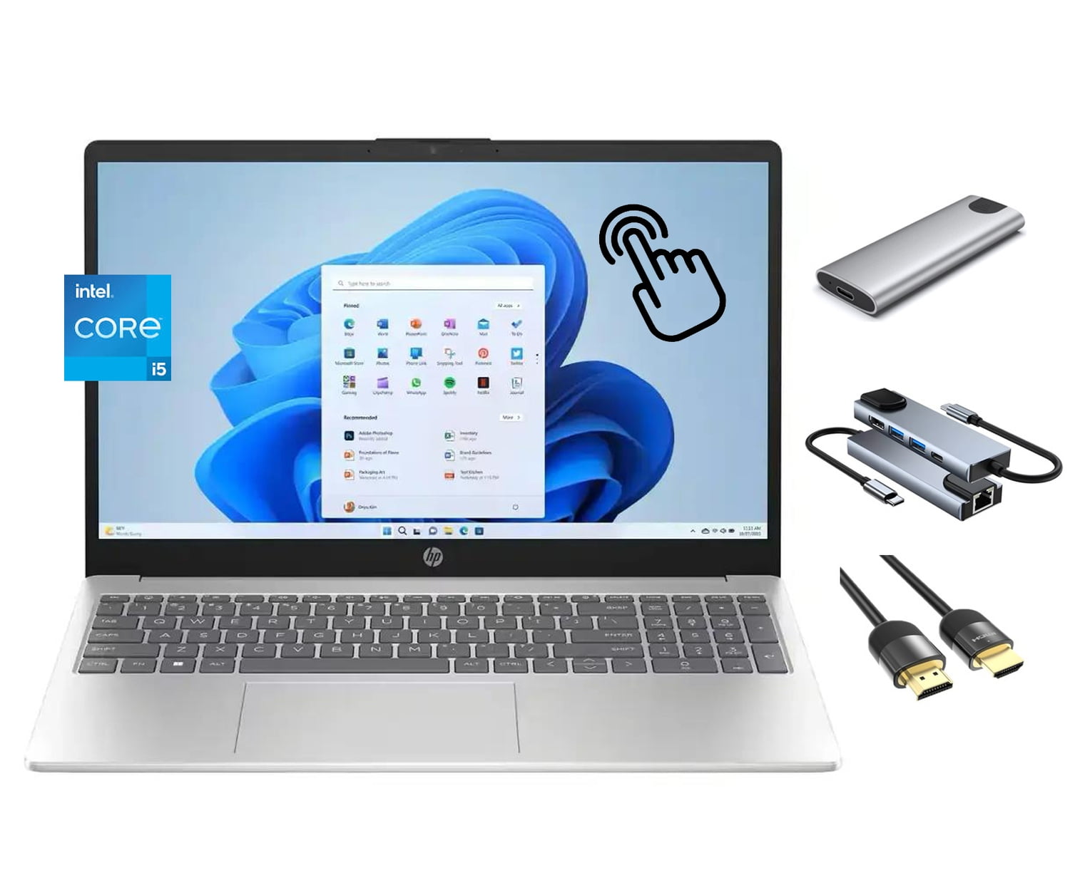 HP 15.6" HD Touchscreen Laptop, 10-Core Intel Core i5-1235U, 8GB RAM ...