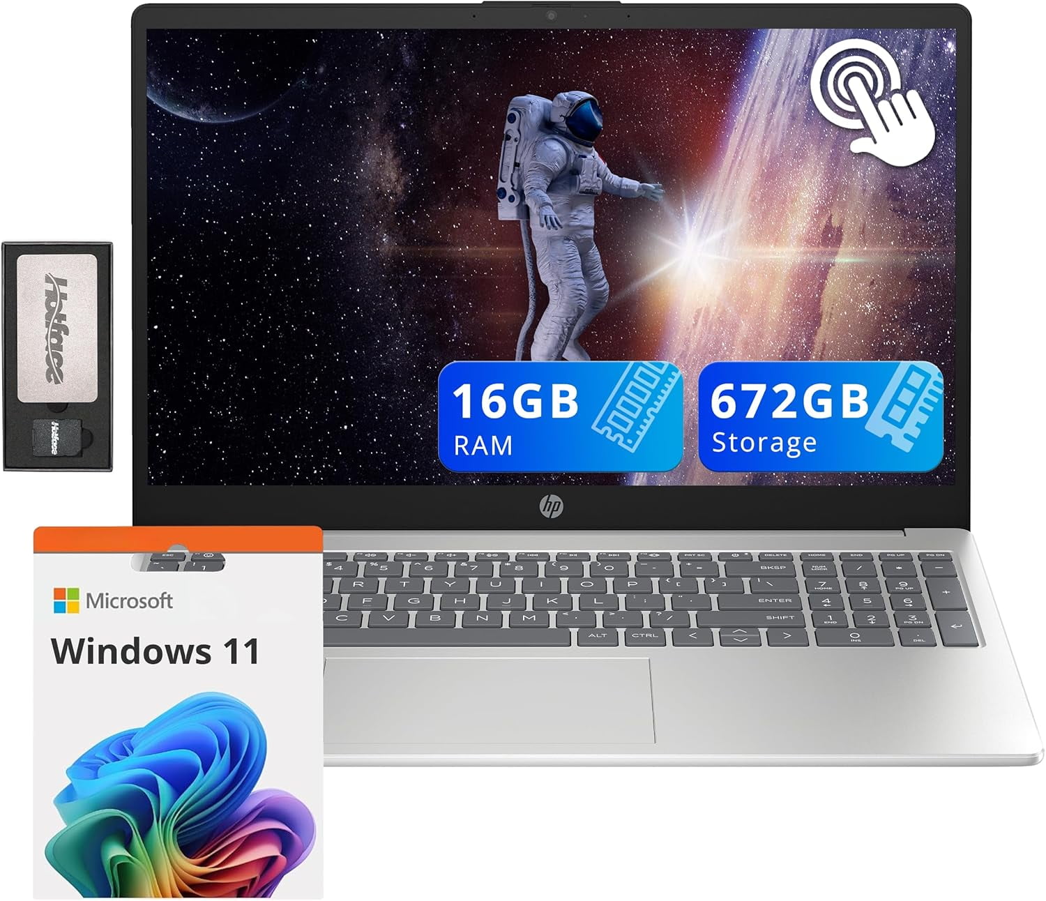 HP 15.6" HD Touchscreen Laptop, Intel i3-1215U, 16GB RAM, 672GB Storage ...
