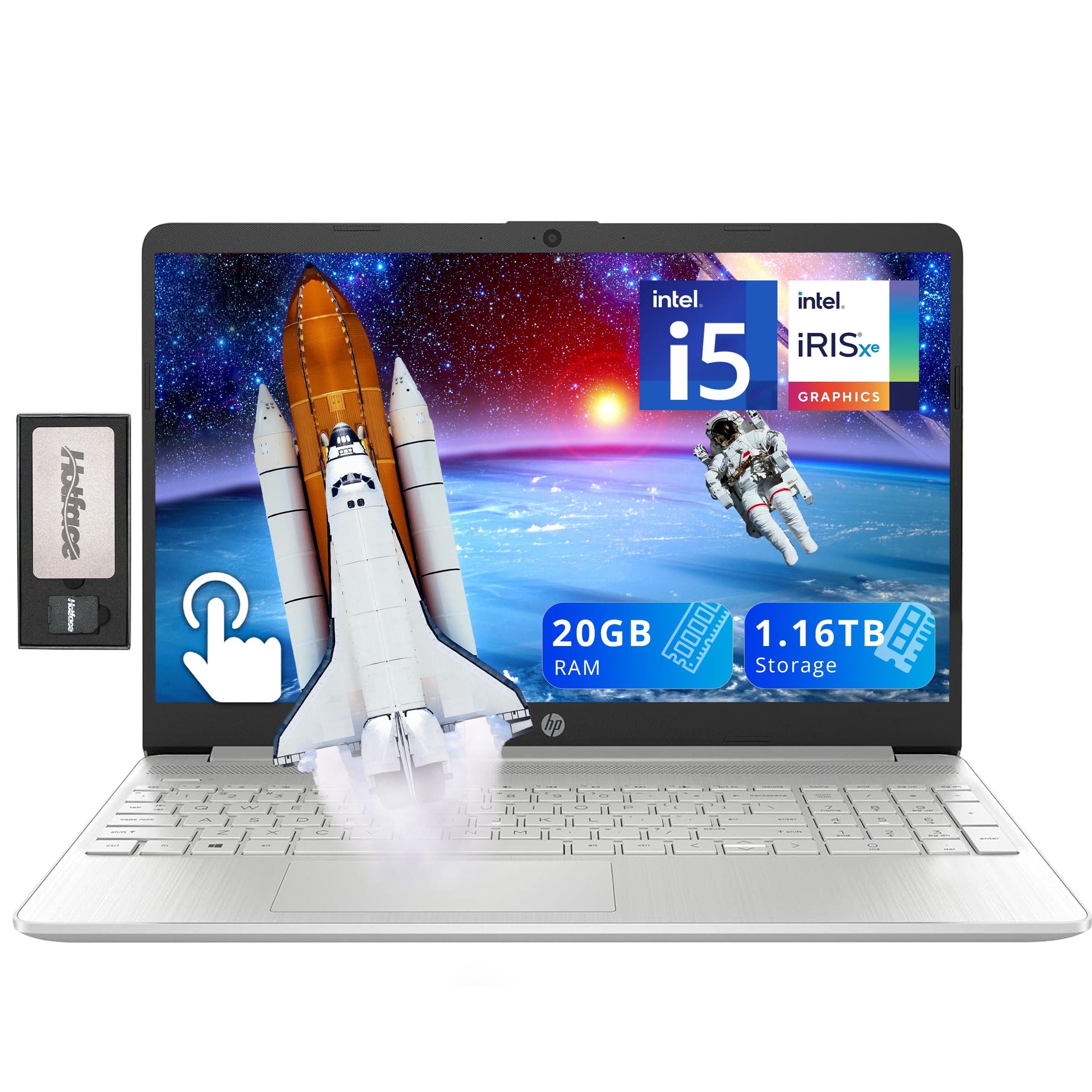 HP 15.6" HD Touchscreen Laptop, Intel i5-1155G7, 20GB RAM, 1.16TB ...