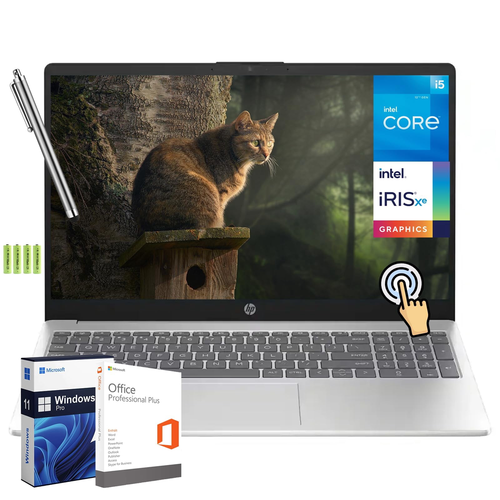 HP 15.6" LED Touchscreen Business Laptop, 12th Gen Intel 10-Core i5 ...
