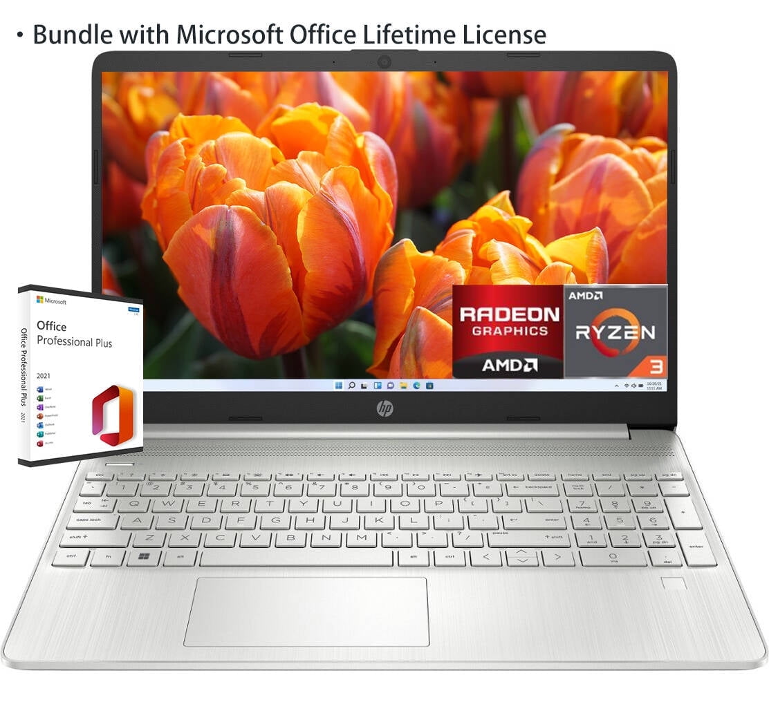 HP 15.6" Laptop, AMD Ryzen 3 5300U, 8GB RAM, 256GB SSD, AMD Radeon ...