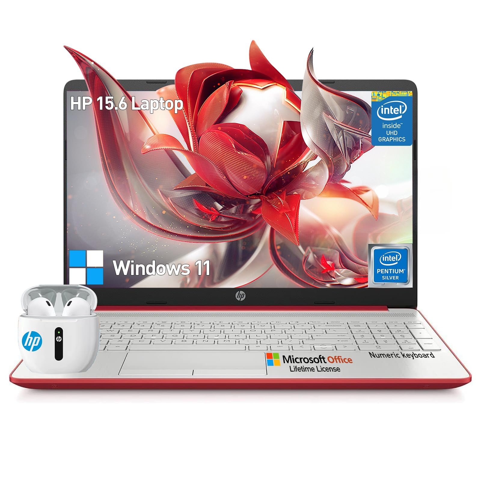 HP 15.6 Laptop Computer, 15 Inch Laptop Microsoft Office Lifetime, Thin ...