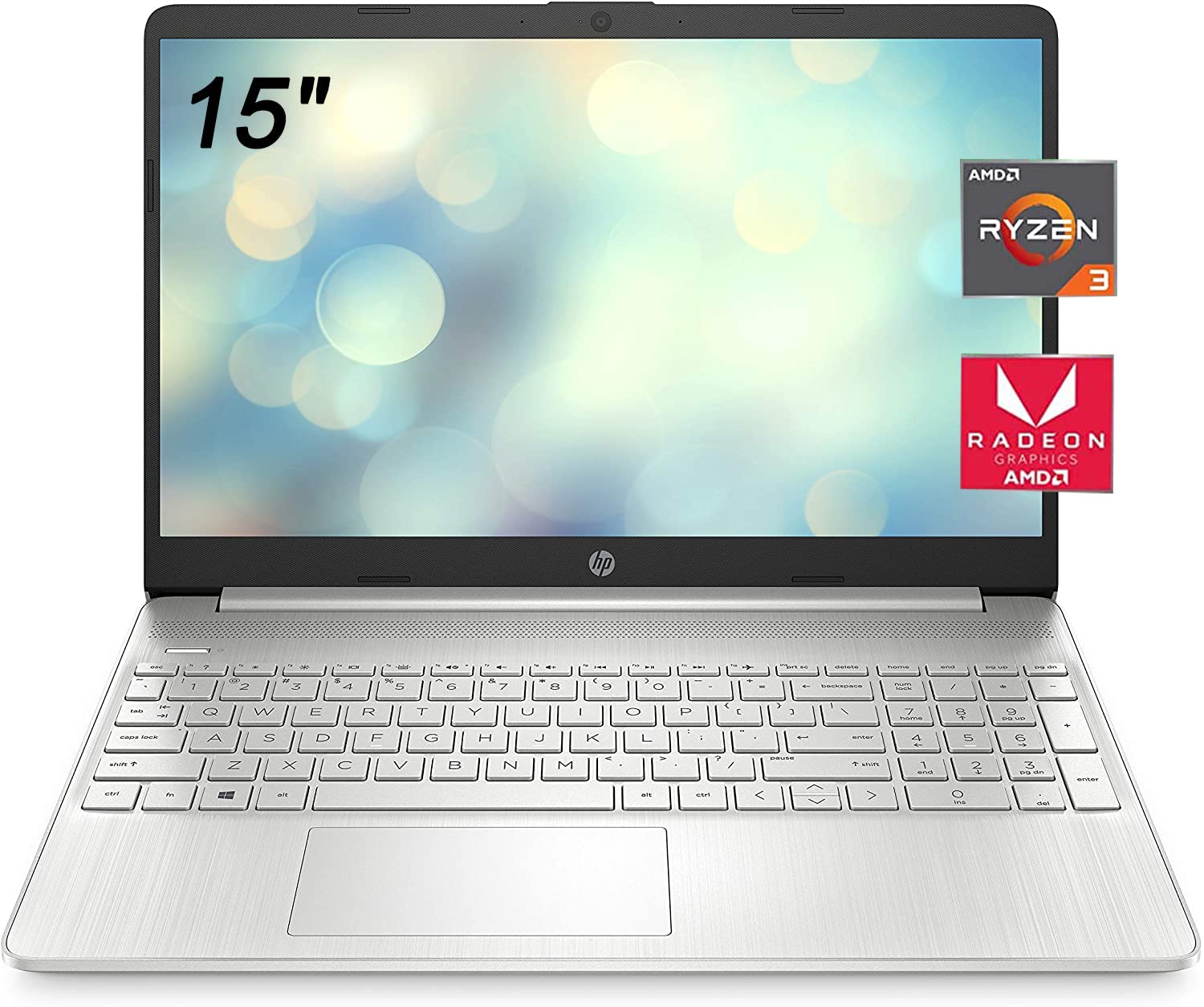 HP 15.6" Micro-Edge Display HD Laptop, AMD Ryzen 3 5300U (4 cores), 8GB ...