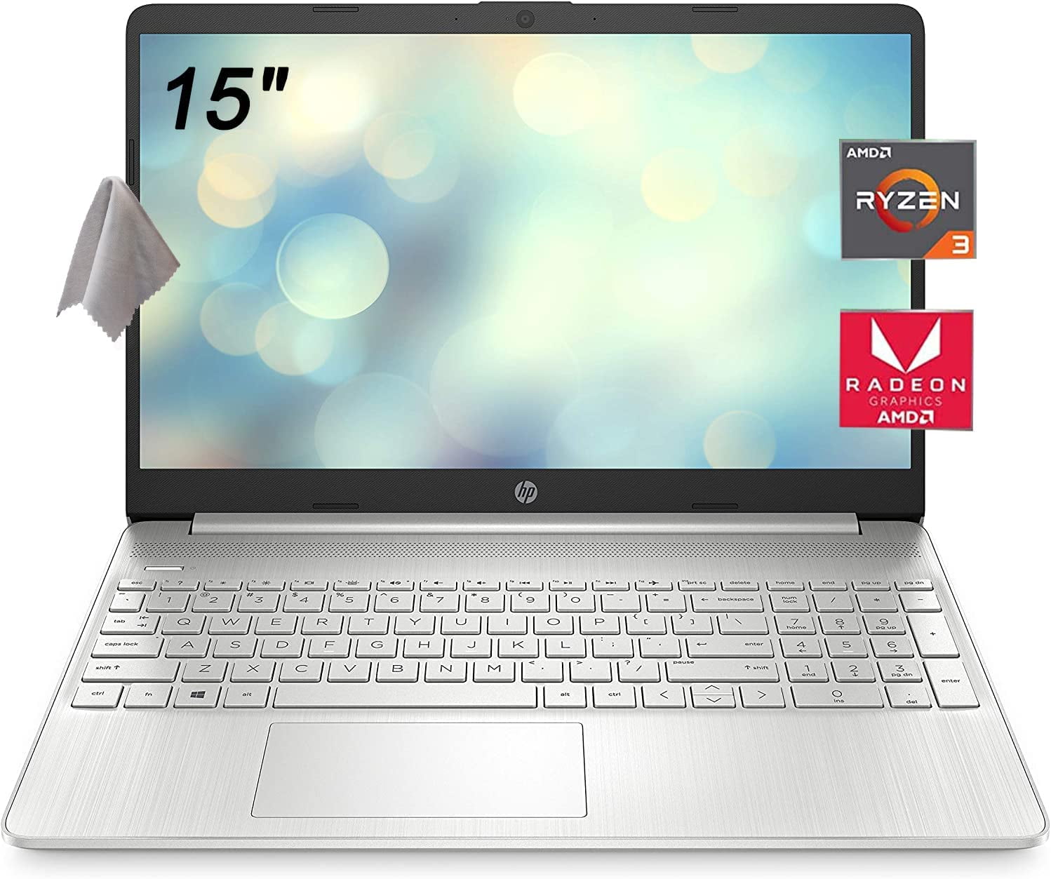 HP 15.6" Micro-Edge Display HD Laptop, AMD Ryzen 3 5300U (Up to 3.5 GHz ...